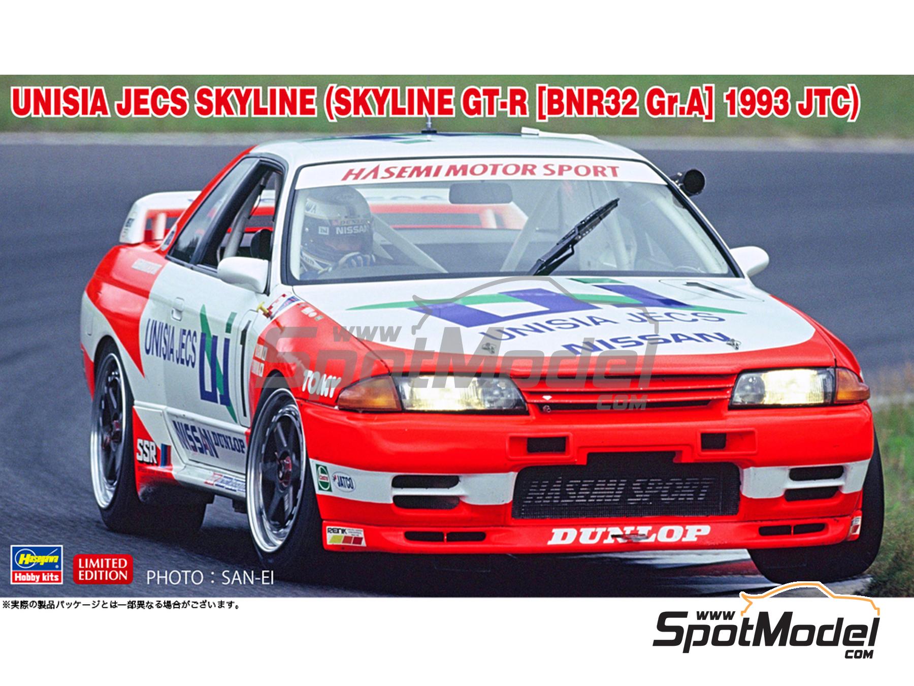 Hasegawa 20705: Car scale model kit 1/24 scale - Nissan Skyline GT-R BNR32 Group A Hasemi ...