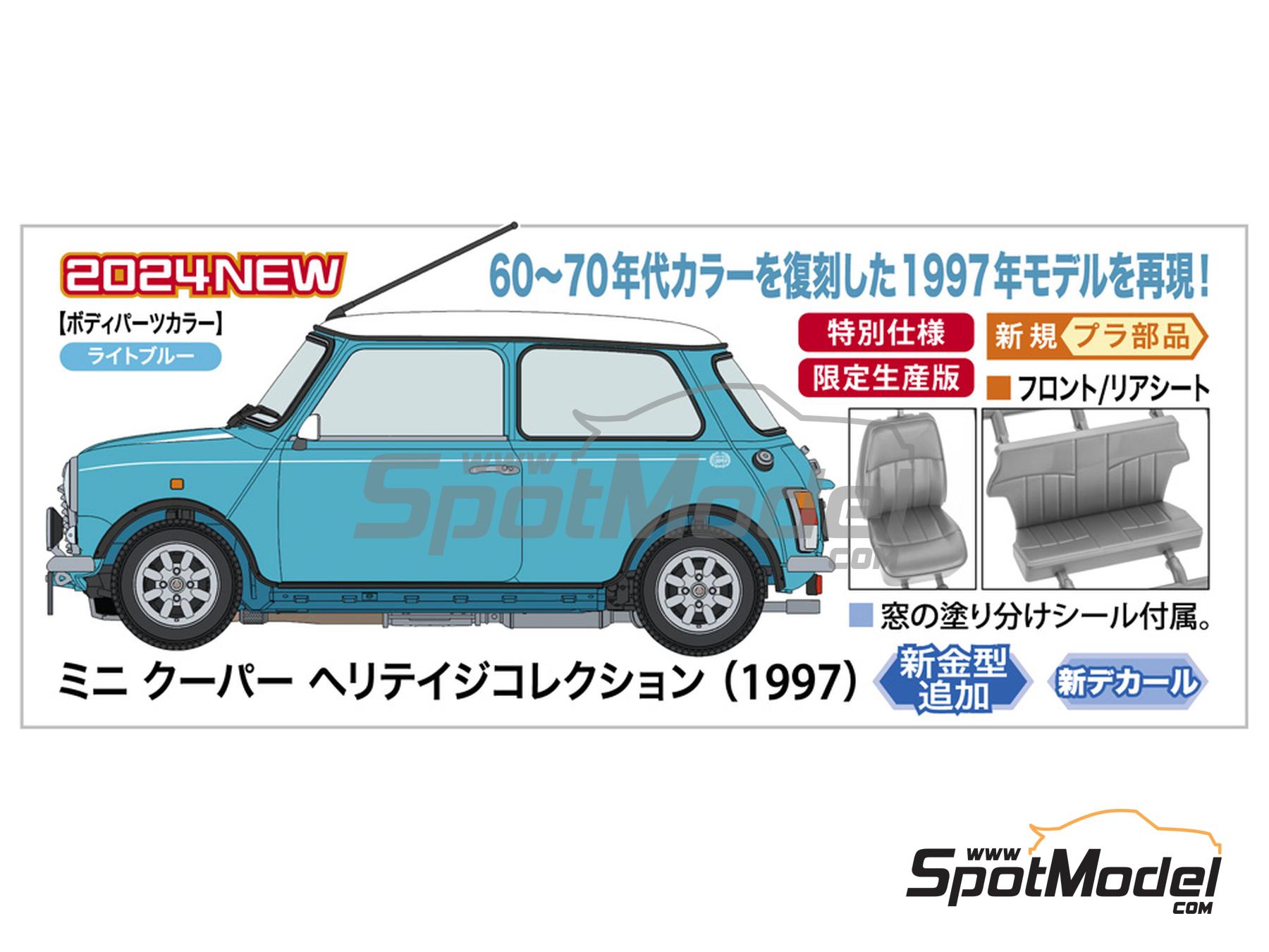 Hasegawa 20721: Car scale model kit 1/24 scale - Mini Cooper Heritage ...