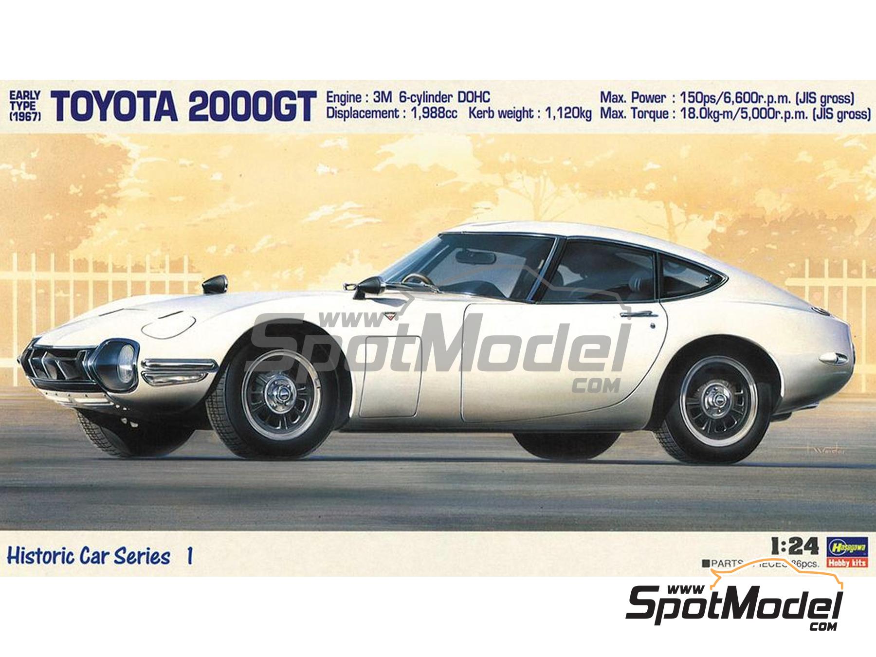 Hasegawa 21101: Car scale model kit 1/24 scale - Toyota 2000GT 1967 (ref. 21101) | SpotModel