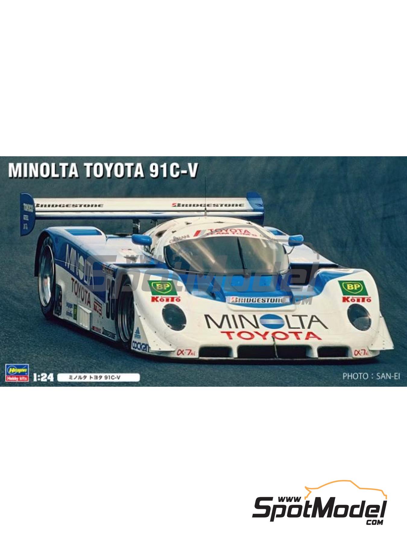 Hasegawa 211568: Car scale model kit 1/24 scale - Toyota 91 C-V Tom's Team sponsored by Minolta ...