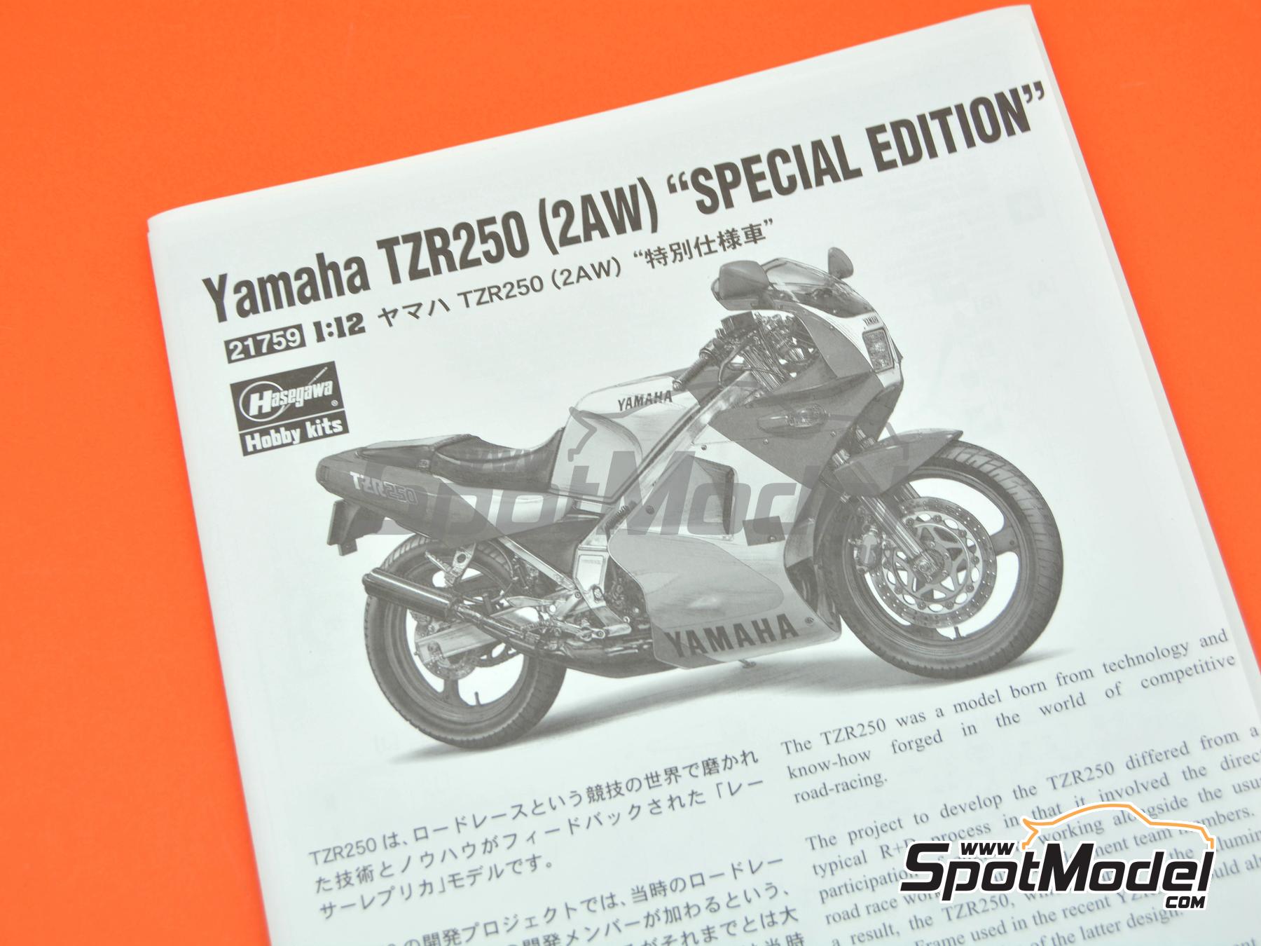 Hasegawa 21759: Motorbike scale model kit 1/12 scale - Yamaha TZR250 2AW "Special edition" 1986 ...