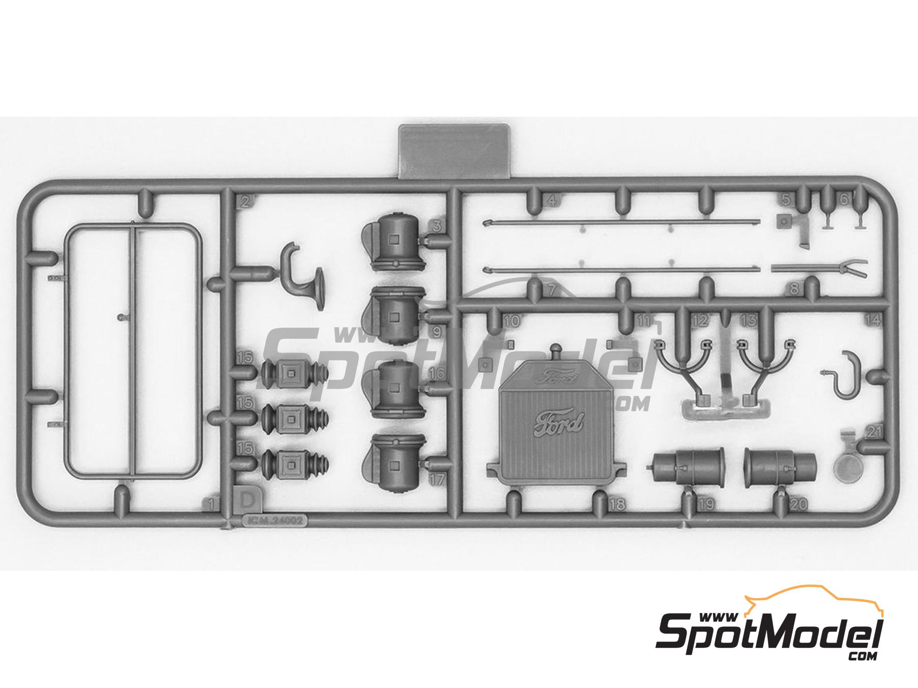 ICM 24002: Car scale model kit 1/24 scale - Ford Model T Touring 1911 ...