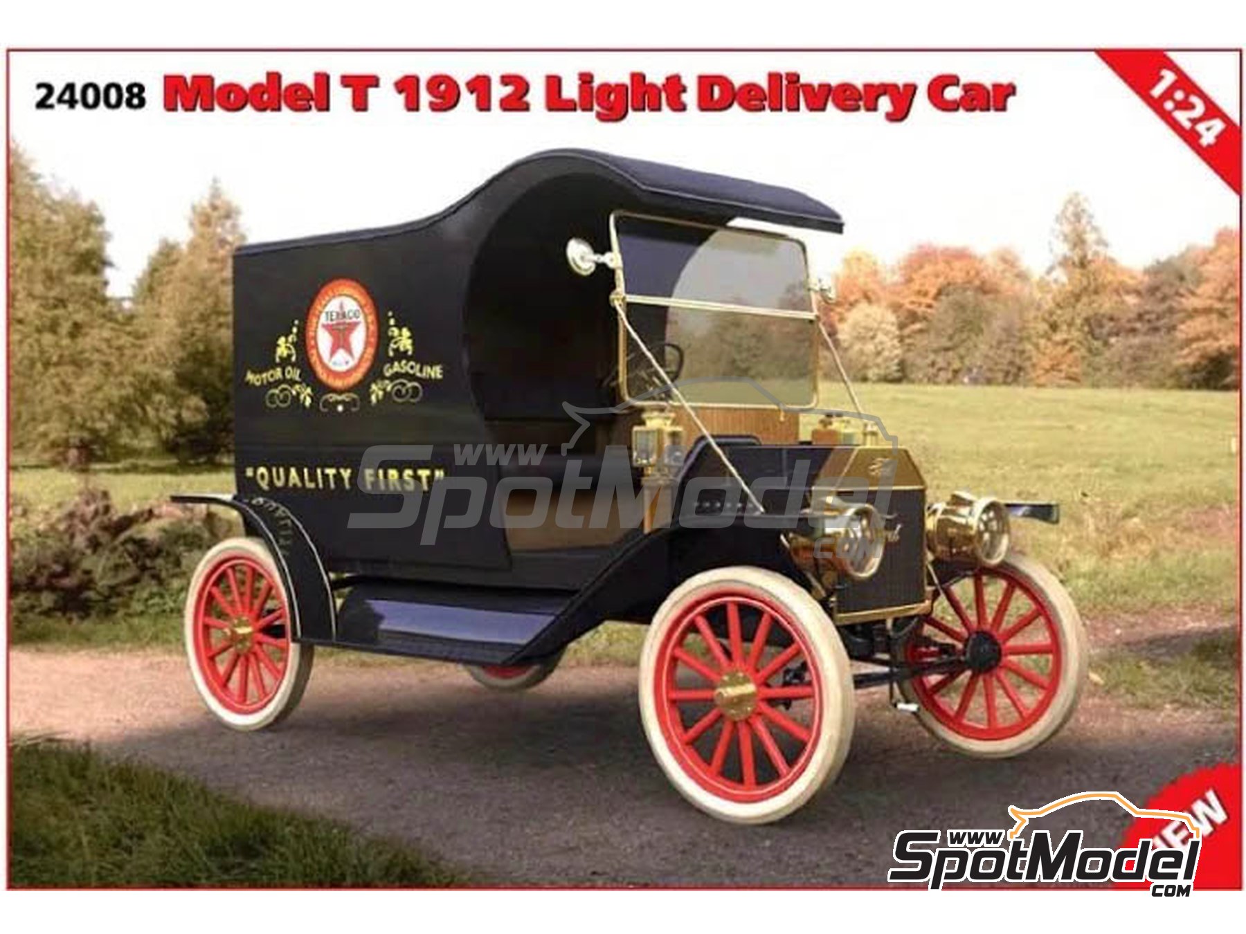 ICM 24008: Car scale model kit 1/24 scale - Ford Model T Light Delivery ...