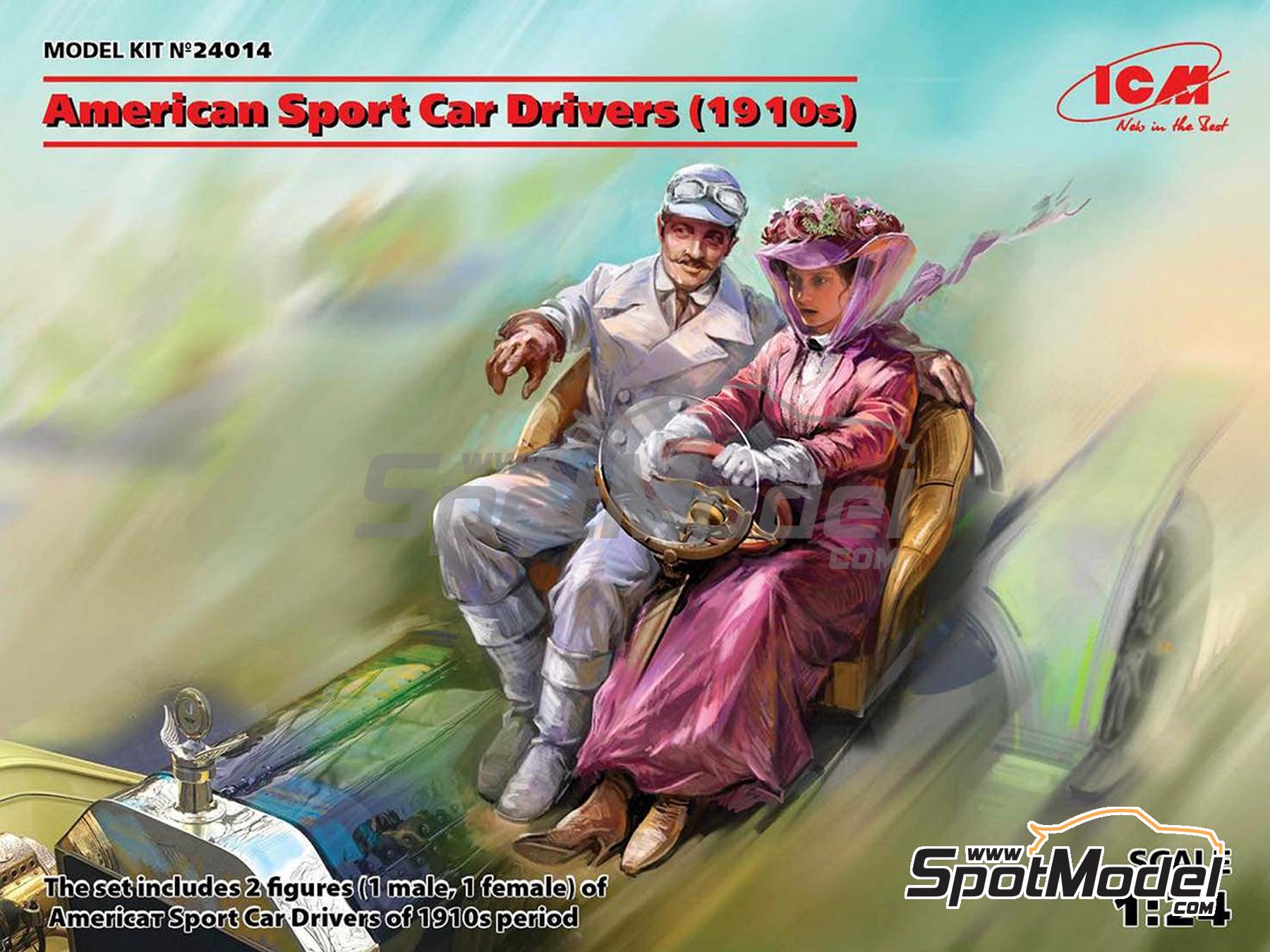 ICM 24014: Figures set 1/24 scale - American Sport Car Drivers (1910s ...