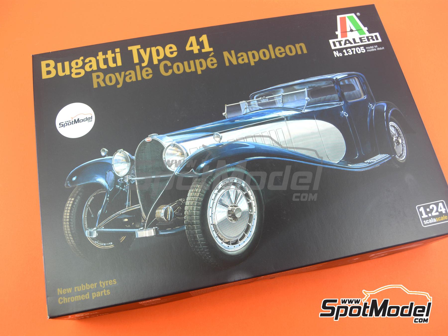 Italeri 13705: Car scale model kit 1/24 scale - Bugatti Type 41 Royale ...