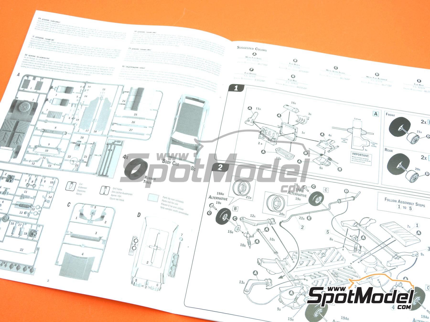 Italeri 3666: Car scale model kit 1/24 scale - Volkswagen Golf I ...