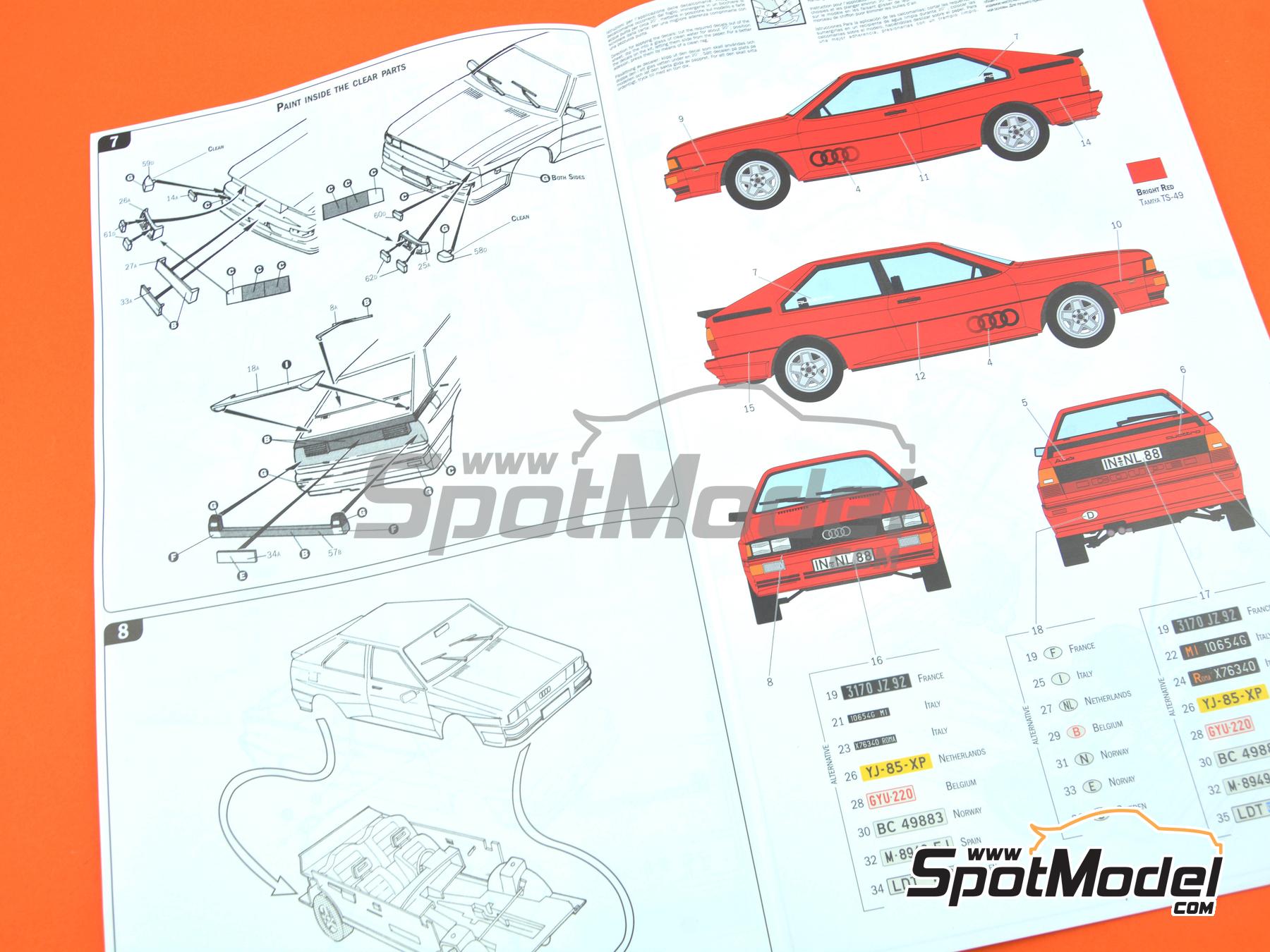 Italeri 3671: Car scale model kit 1/24 scale - Audi Quattro (ref. 3671 ...