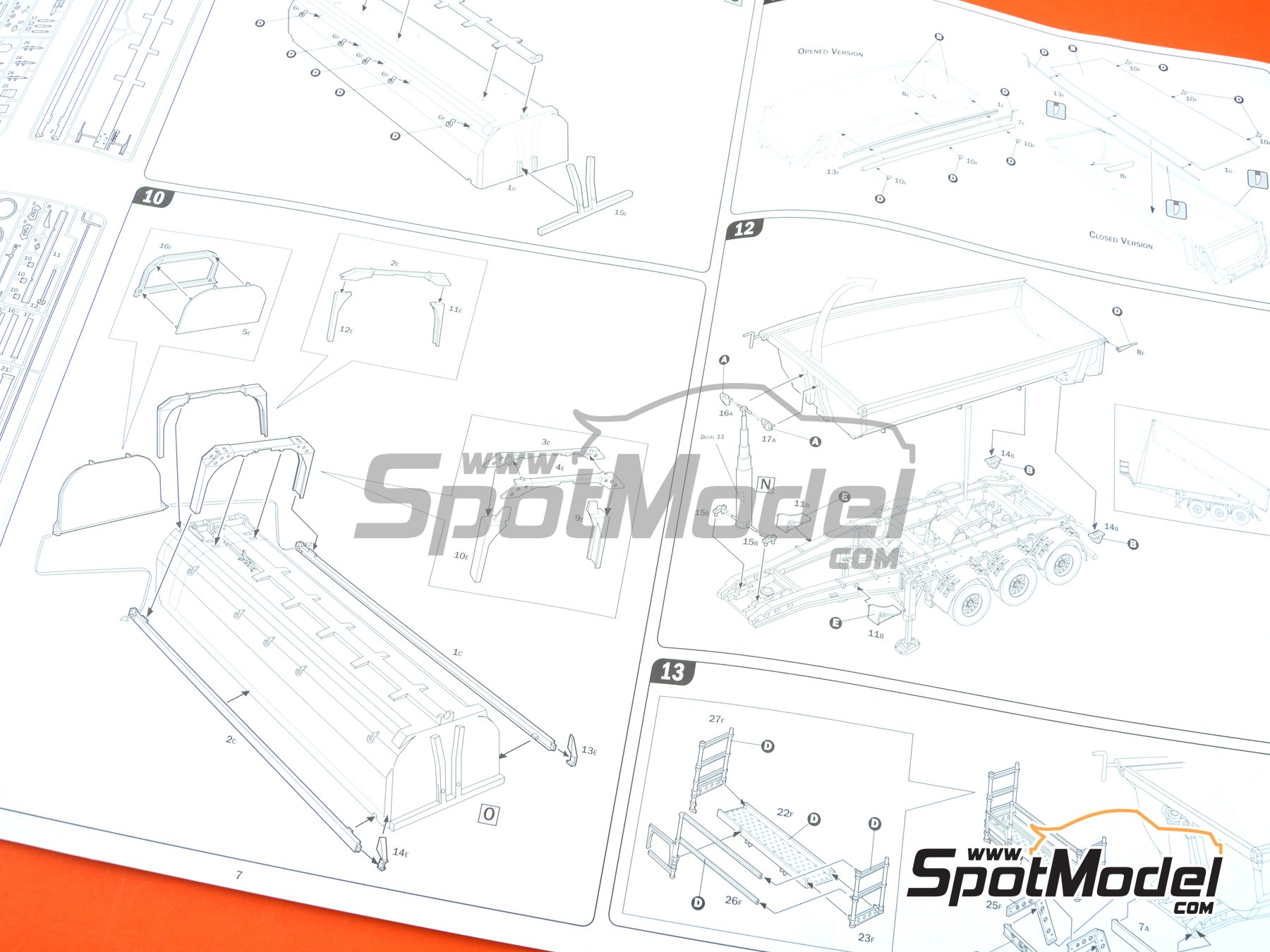 Italeri 3845: Trailer scale model kit 1/24 scale - Dumper trailer (ref ...
