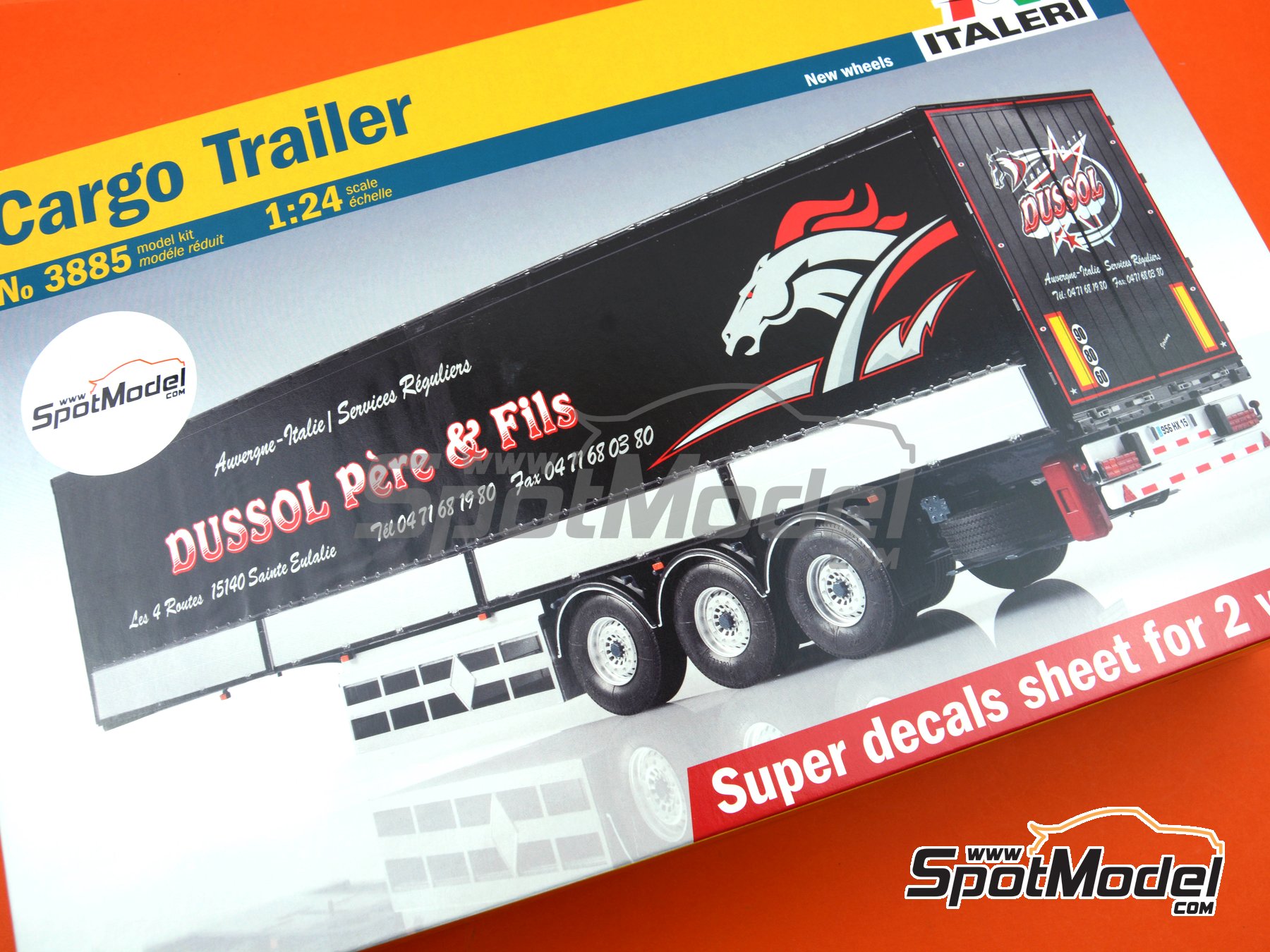Italeri 3885: Trailer scale model kit 1/24 scale - Cargo trailer (ref ...