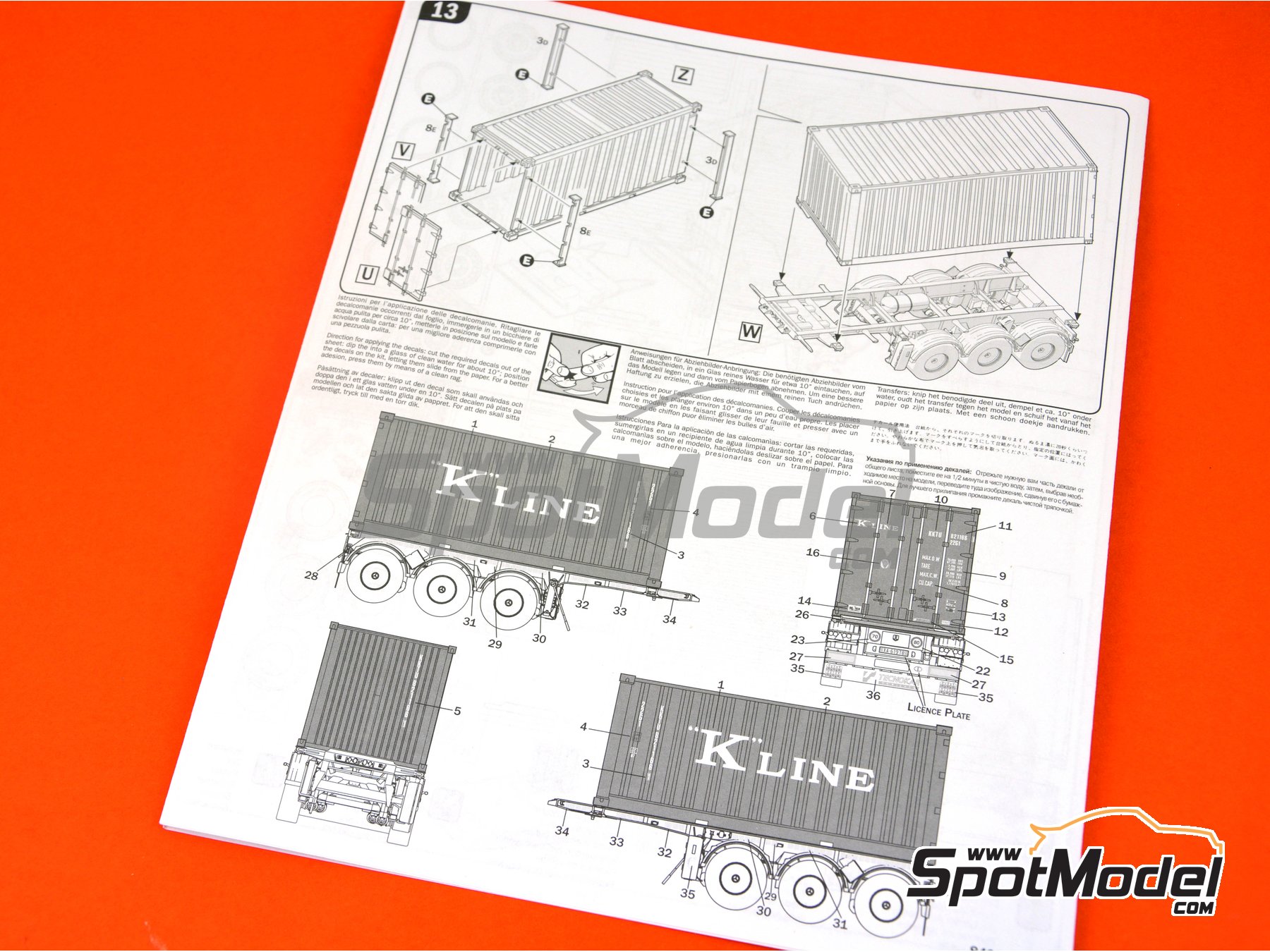 Italeri 3887: Trailer scale model kit 1/24 scale - Tecnokar 20 ...