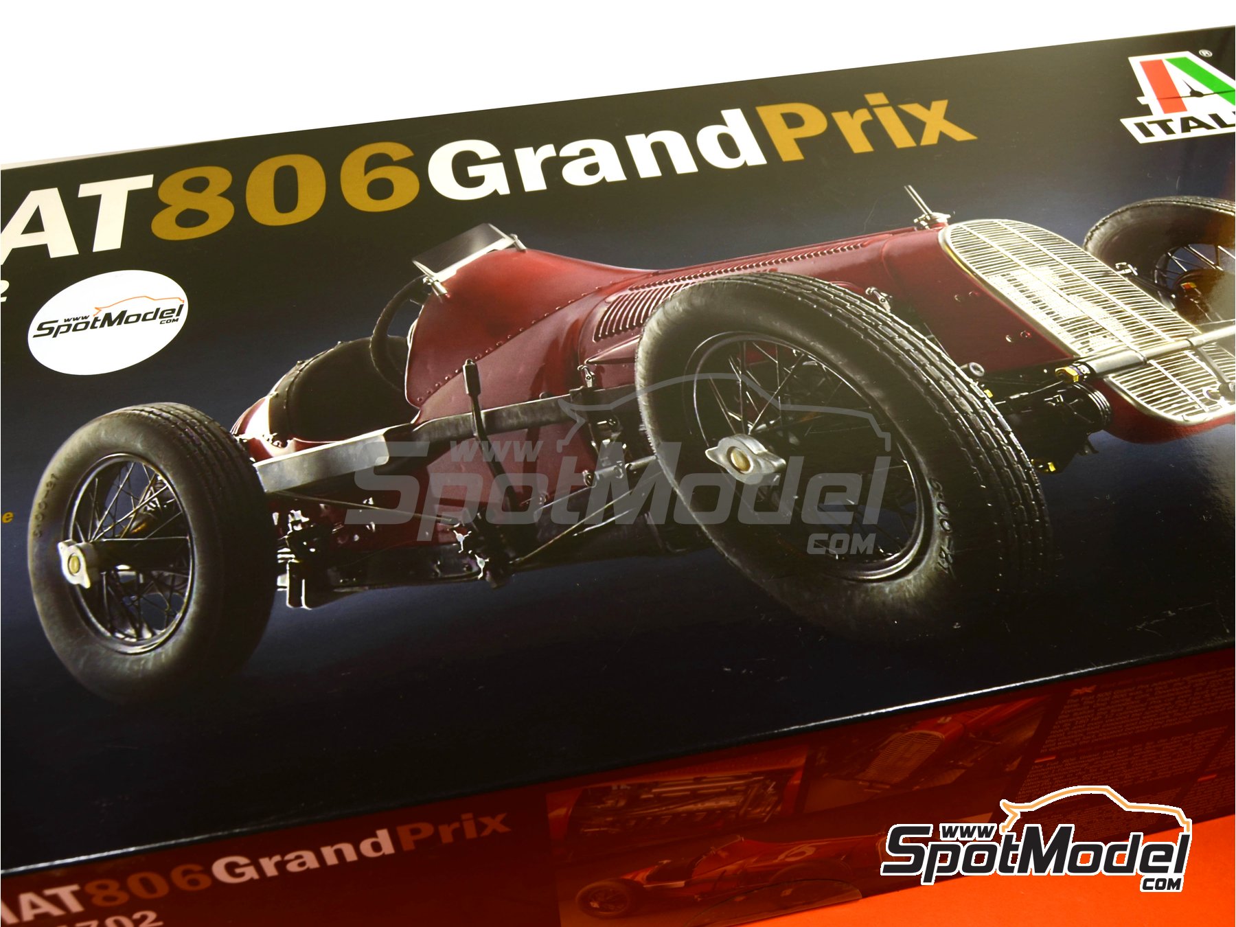 Italeri 4702: Car scale model kit 1/12 scale Fiat 806 Grand Prix #15 ...