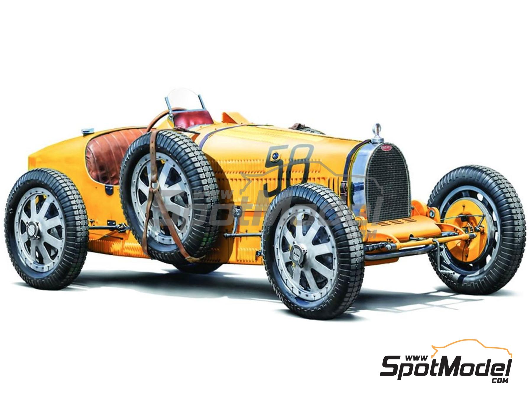 Italeri 4716: Car scale model kit 1/12 scale - Bugatti Type 35B #22, 58 ...