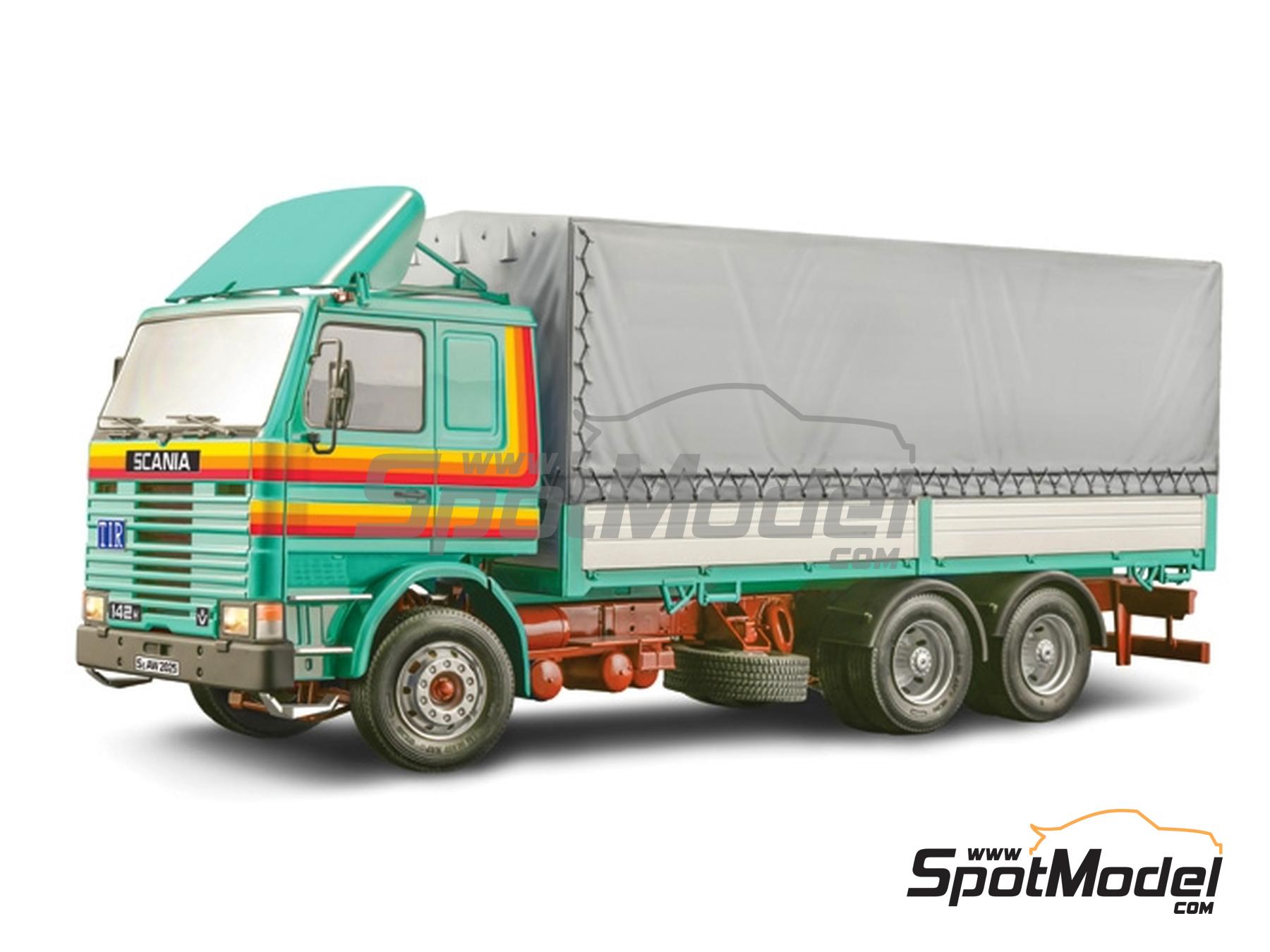 Italeri 90762: Truck scale model kit 1/24 scale - Scania 142H 6x2 Canvas (ref. 90762) | SpotModel