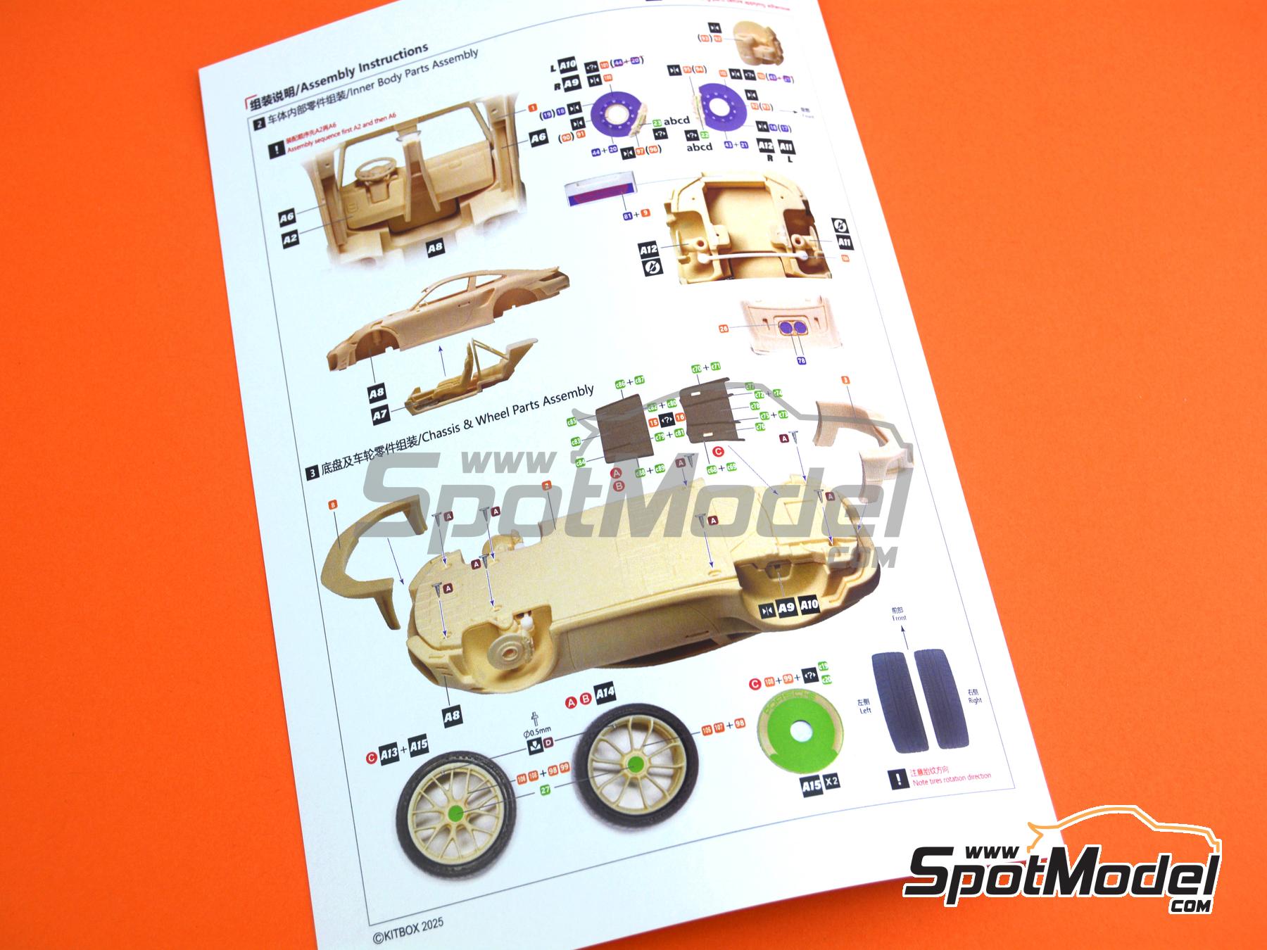 Kitbox PZY Model KB08-14: Car scale model kit 1/24 scale - Porsche 911 ...