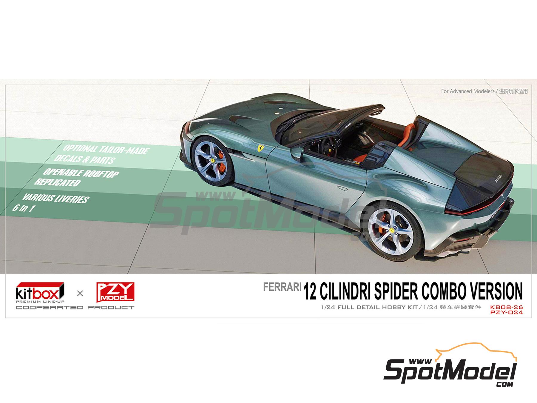 Kitbox PZY Model KB08-26: Car scale model kit 1/24 scale - Ferrari 12 ...