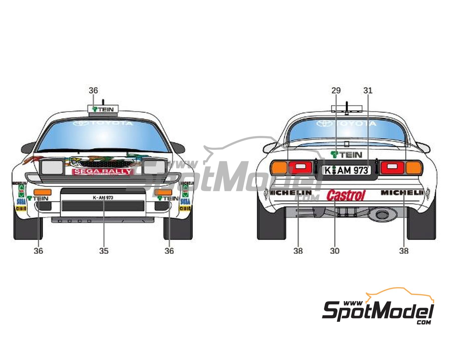 LB Production LB24036: Marking / livery 1/24 scale - Toyota Celica ...