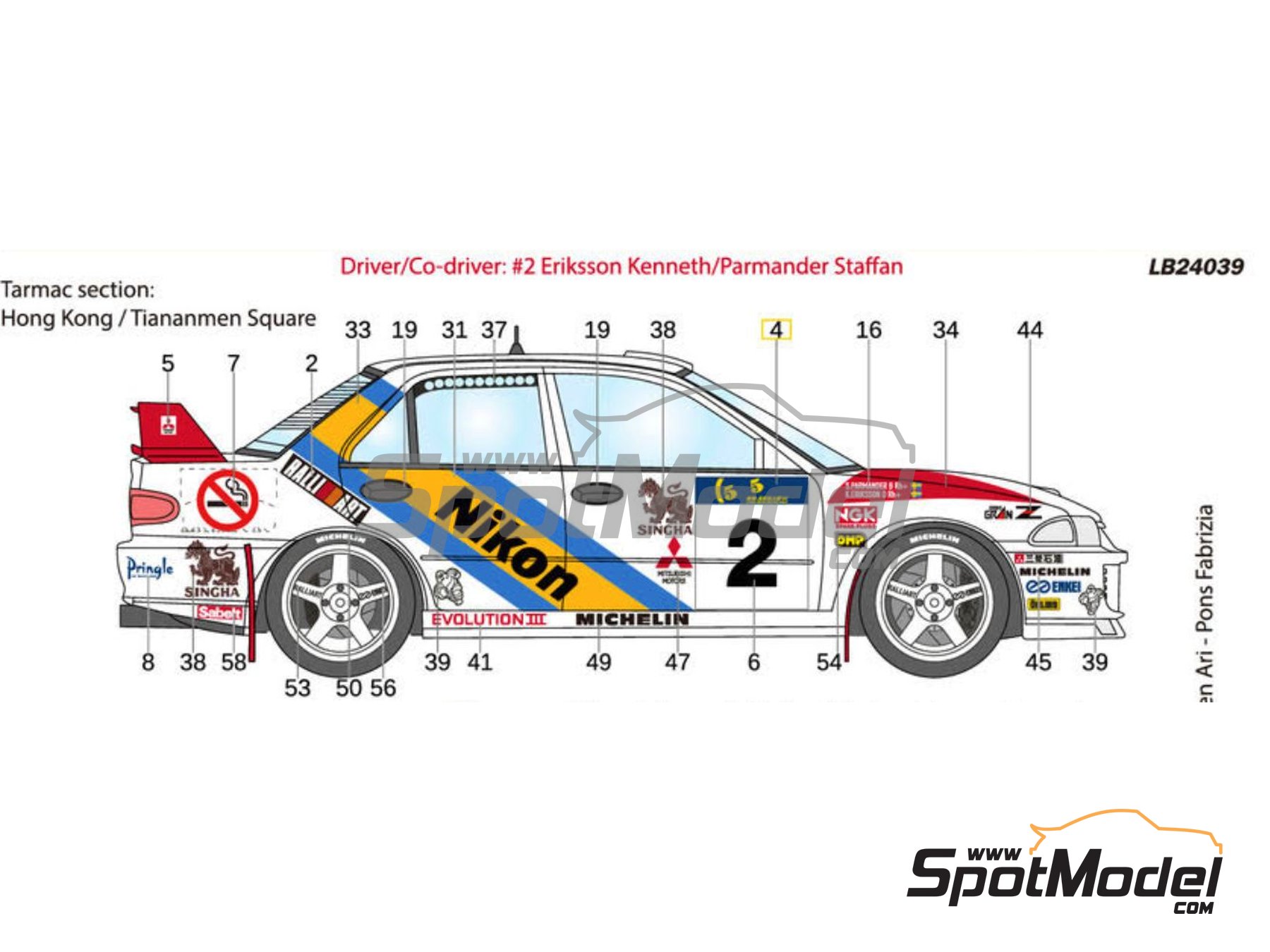 LB Production LB24039: Marking / livery 1/24 scale - Mitsubishi Lancer ...