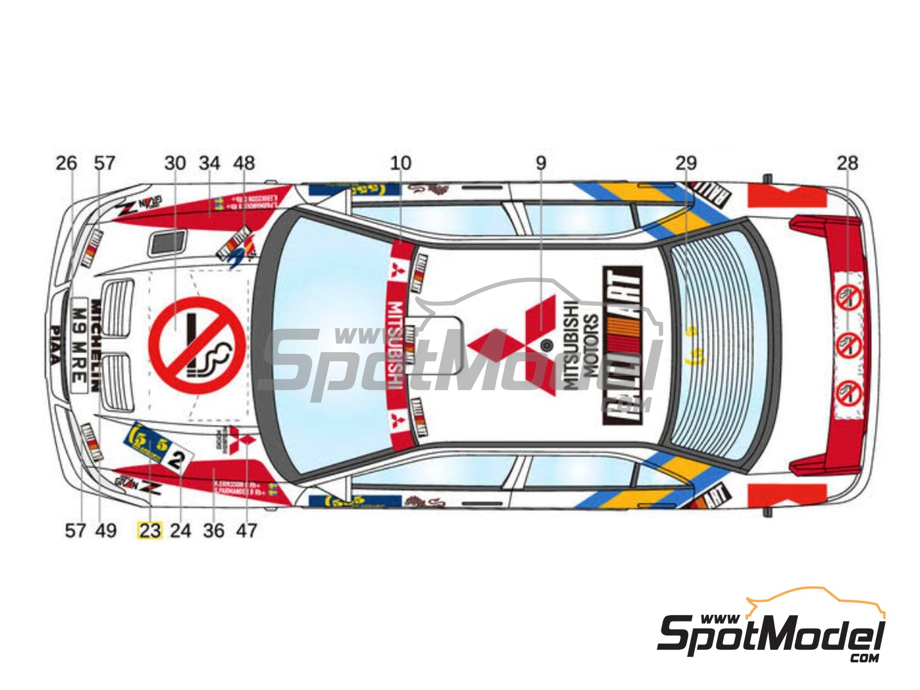LB Production LB24039: Marking / livery 1/24 scale - Mitsubishi Lancer ...