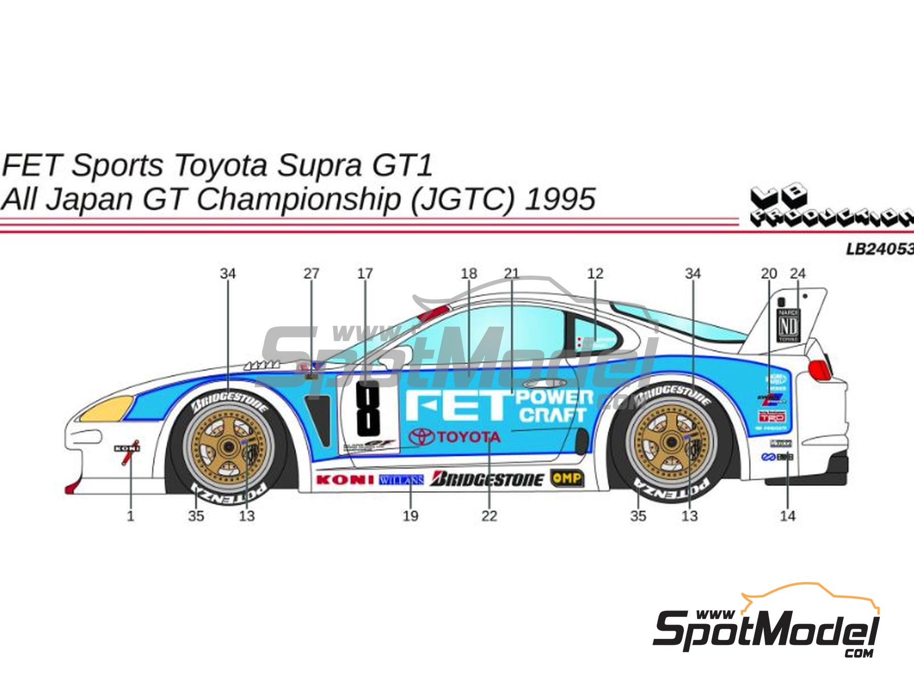 LB Production LB24053: Marking / livery 1/24 scale - Toyota Supra GT ...