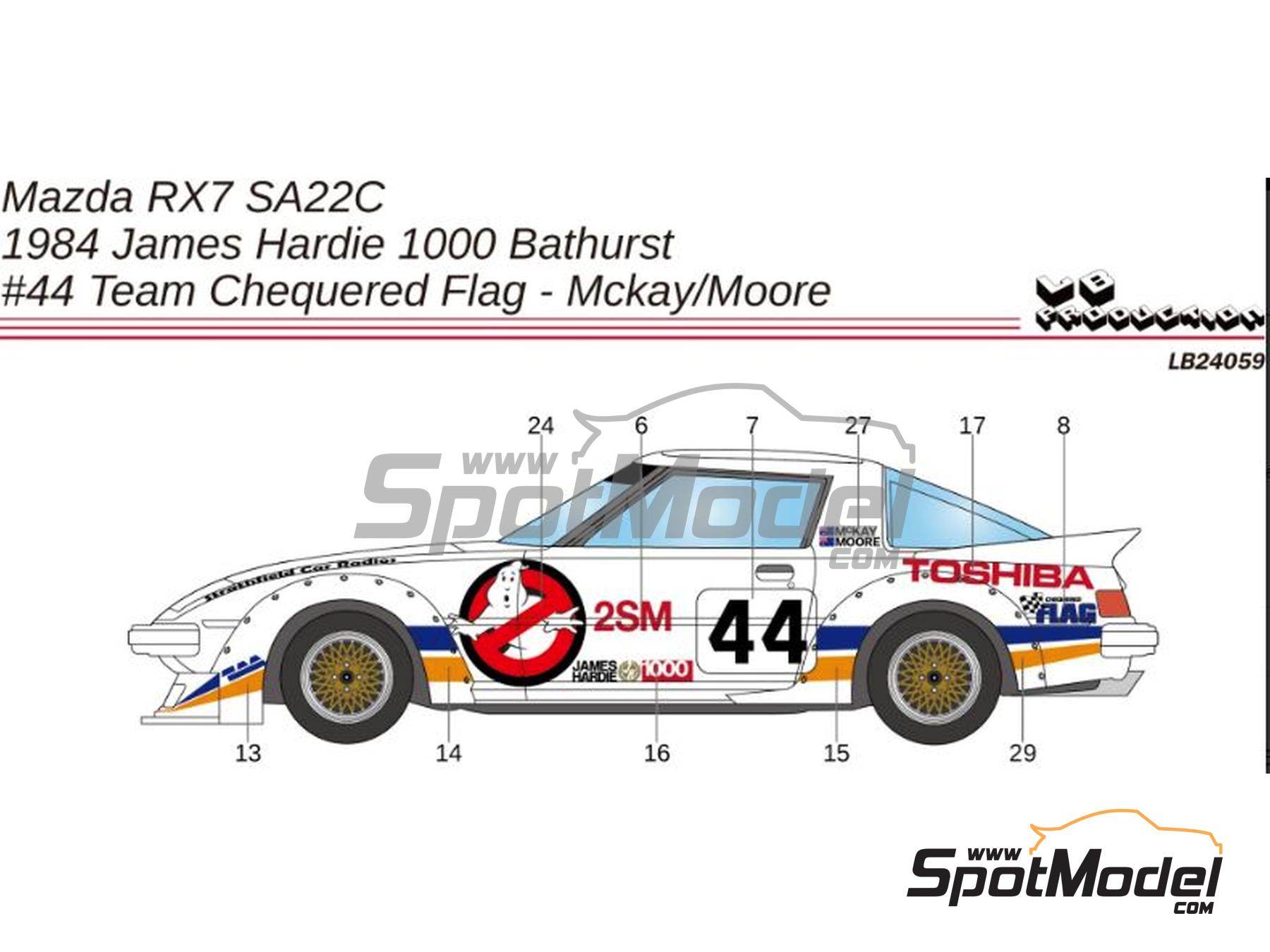 LB Production LB24059: Marking / livery 1/24 scale - Mazda Savanna RX-7 ...