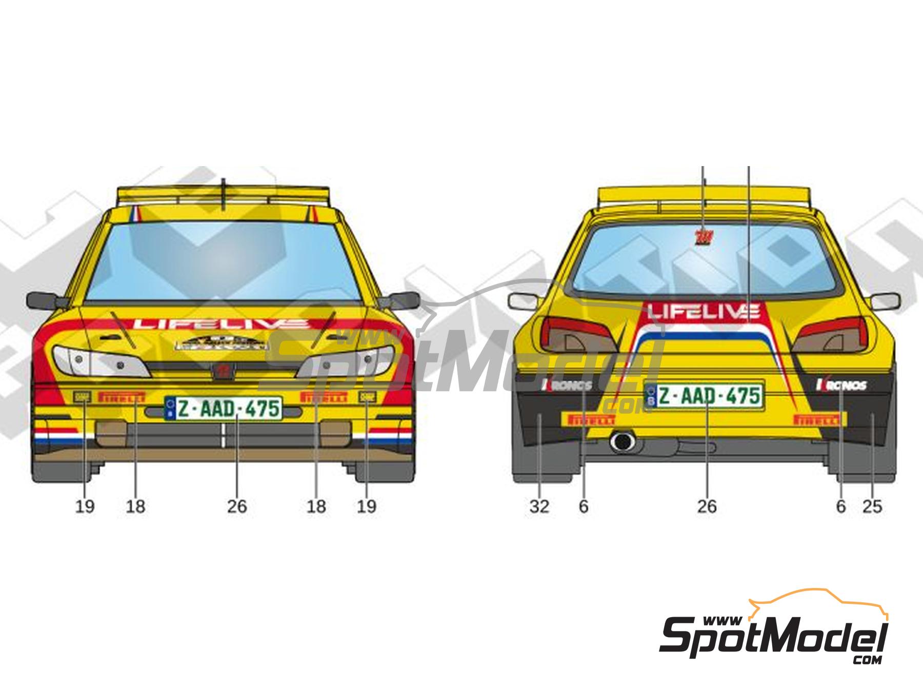 LB Production LB24071: Marking / livery 1/24 scale - Peugeot 306 Maxi ...