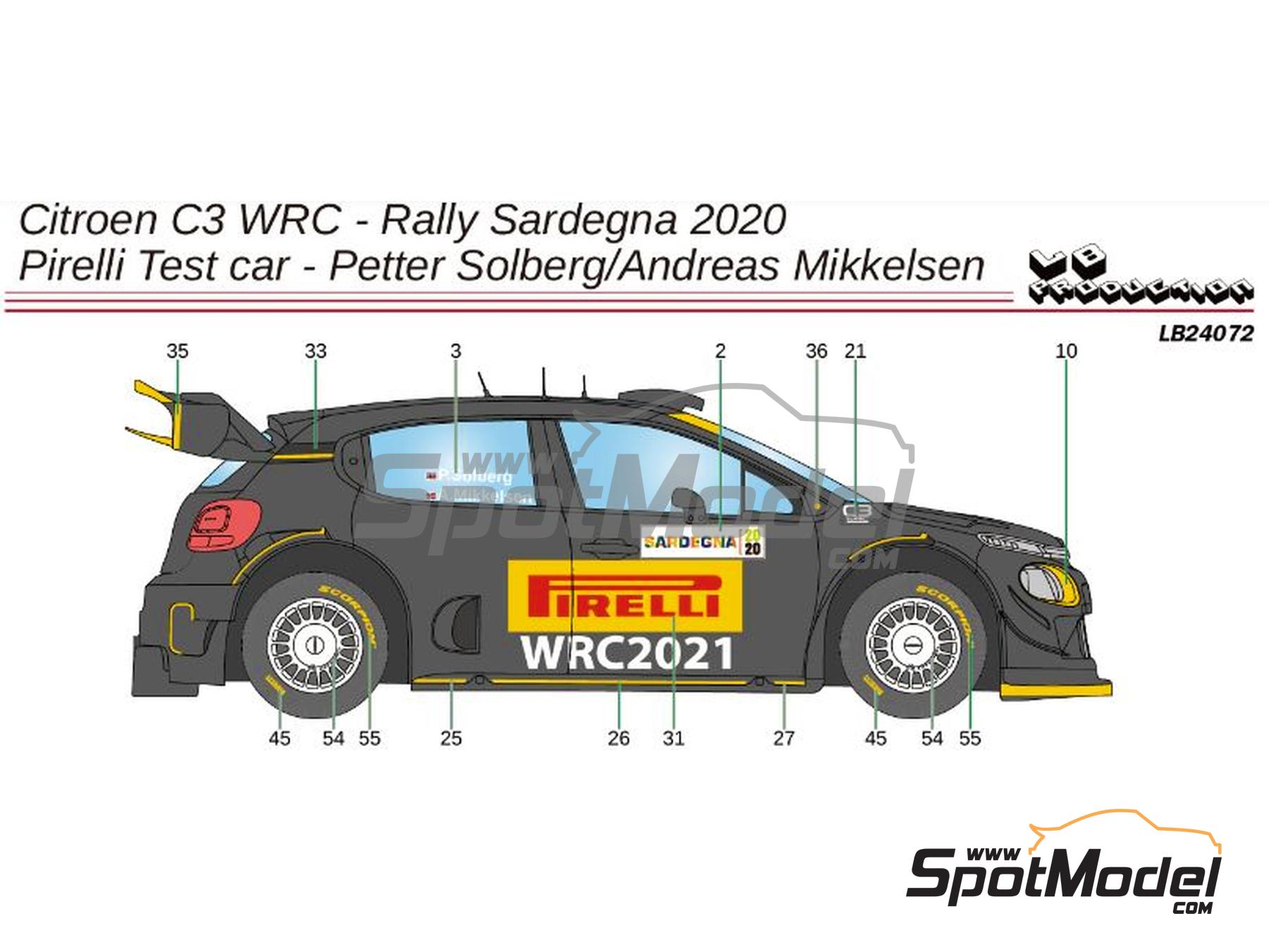 LB Production LB24072: Marking / livery 1/24 scale - Citroen C3 WRC ...