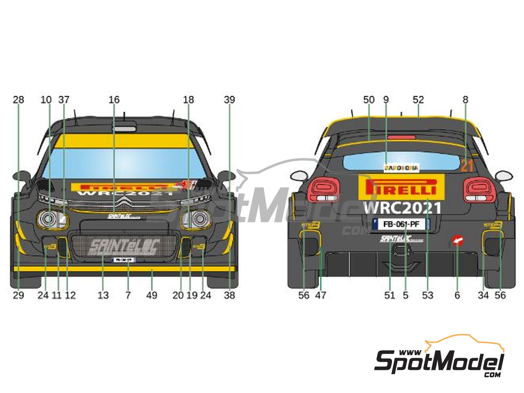 LB Production LB24072: Marking / livery 1/24 scale - Citroen C3 WRC ...