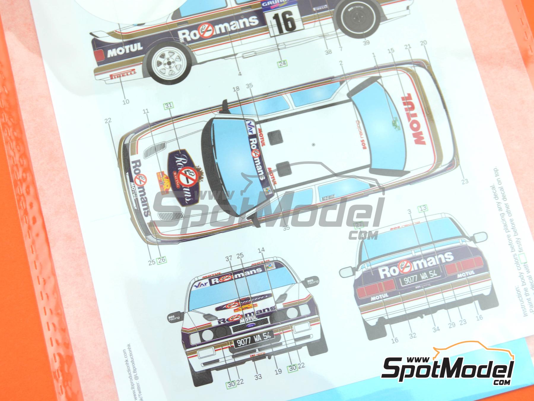 LB Production LB24078: Marking / livery 1/24 scale - Ford Sierra ...