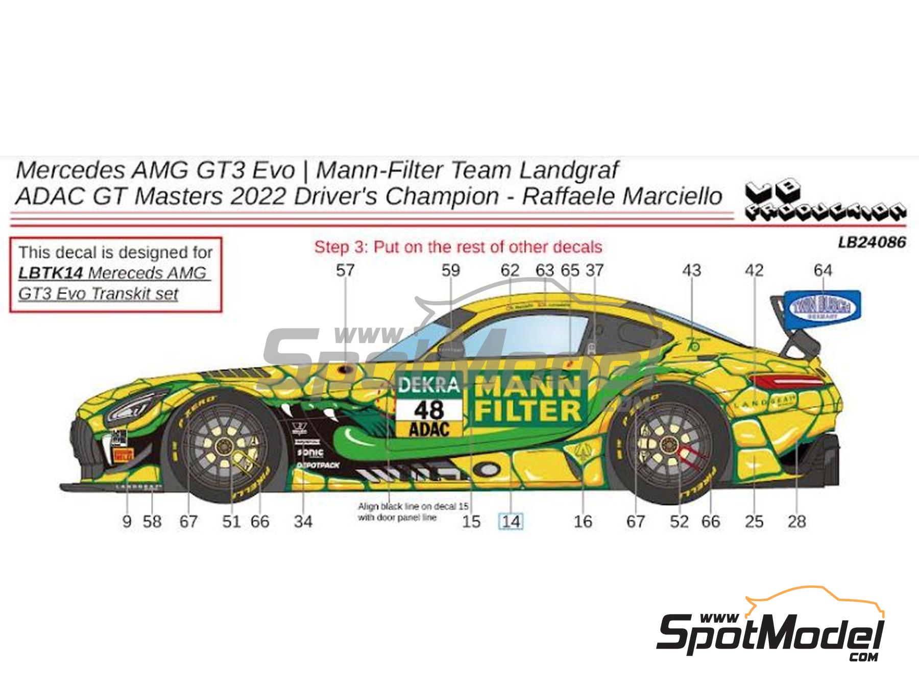 LB Production LB24086: Marking / livery 1/24 scale - Mercedes Benz AMG ...