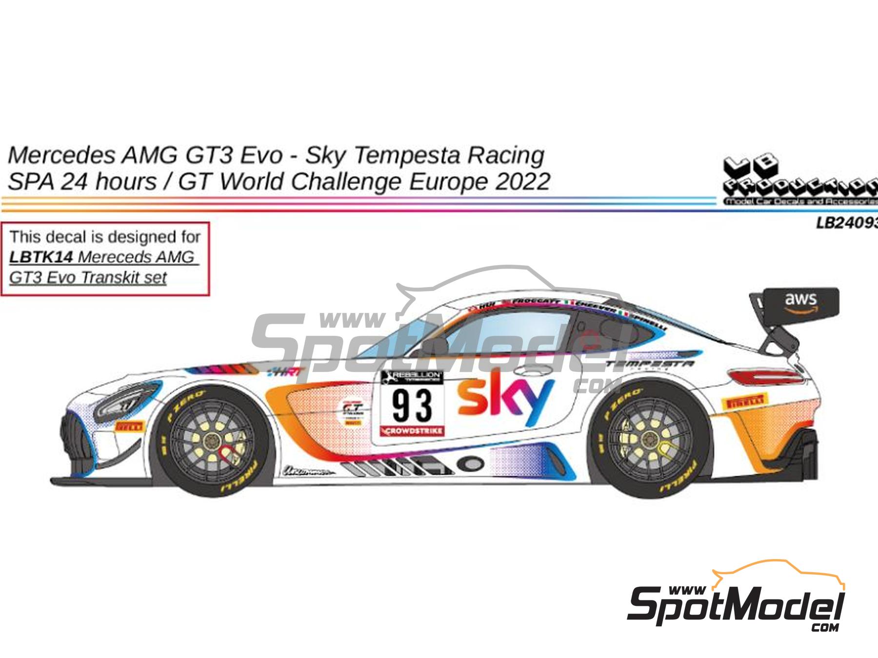 LB Production LB24093: Marking / livery 1/24 scale - Mercedes Benz AMG ...