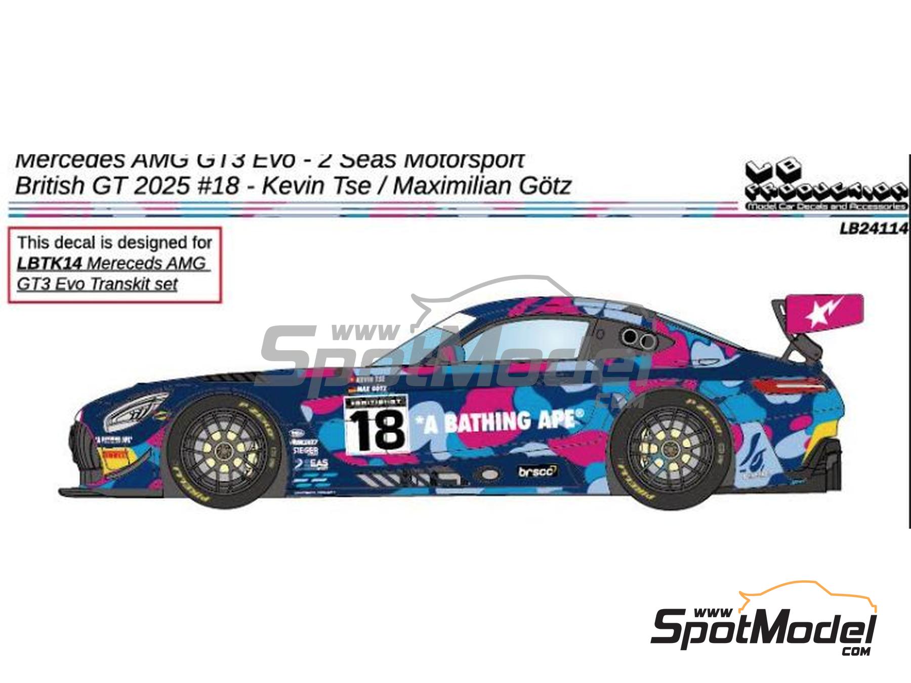 LB Production LB24114: Marking / livery 1/24 scale - Mercedes Benz AMG ...