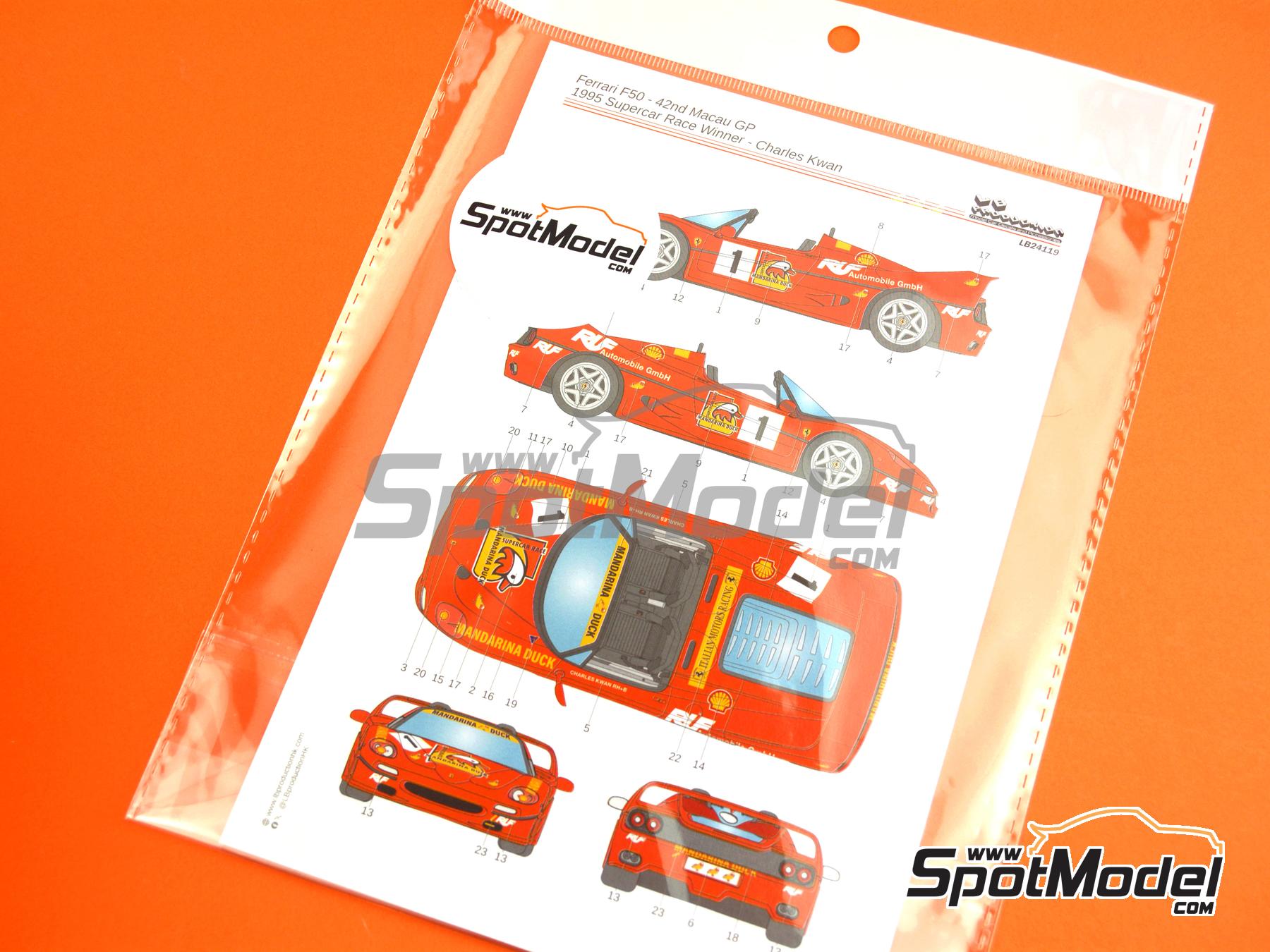 LB Production LB24119: Marking / livery 1/24 scale - Ferrari F50 ...