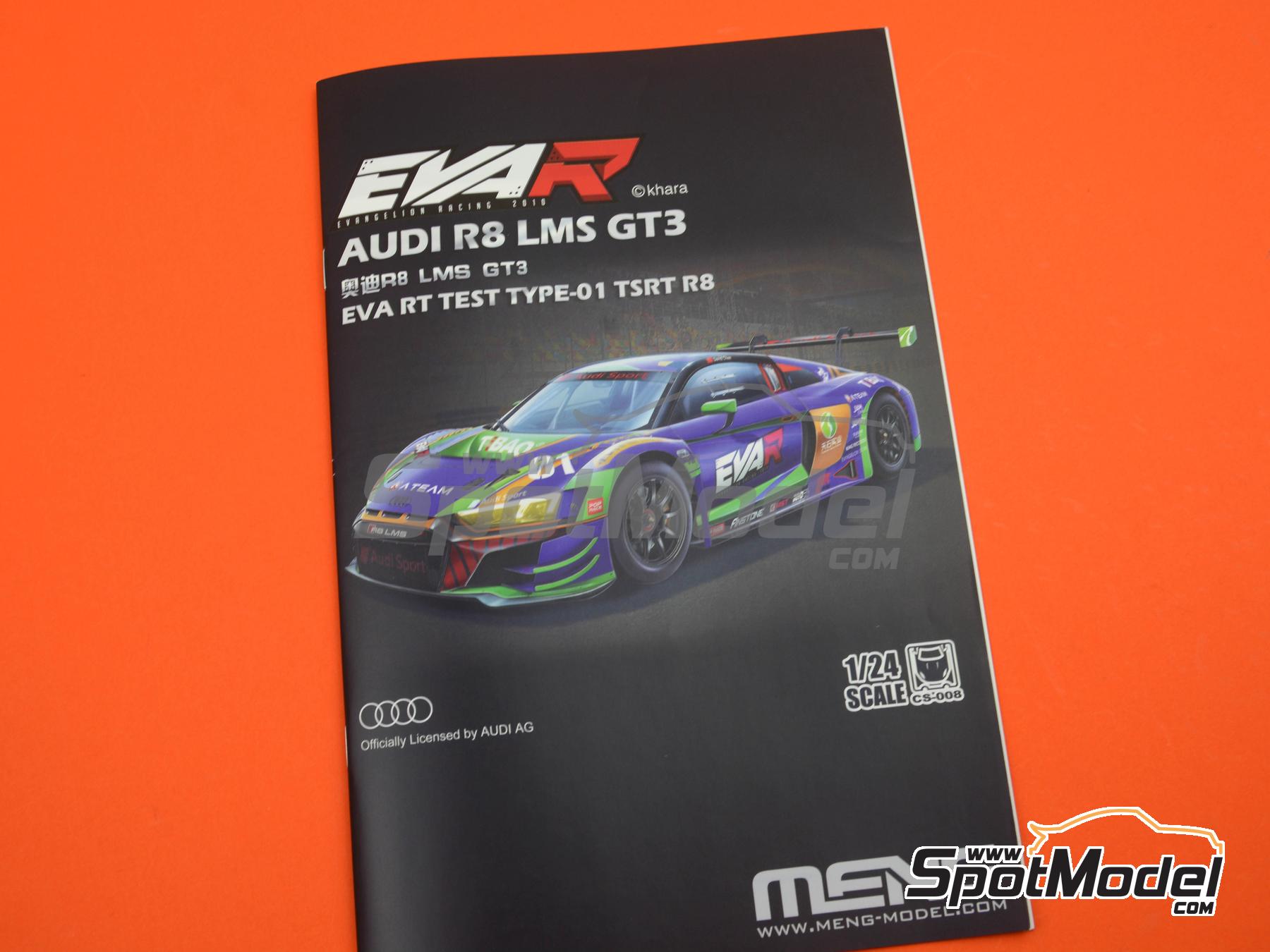 Meng Model CS-008: Car scale model kit 1/24 scale - Audi R8 LMS GT3 Evo ...