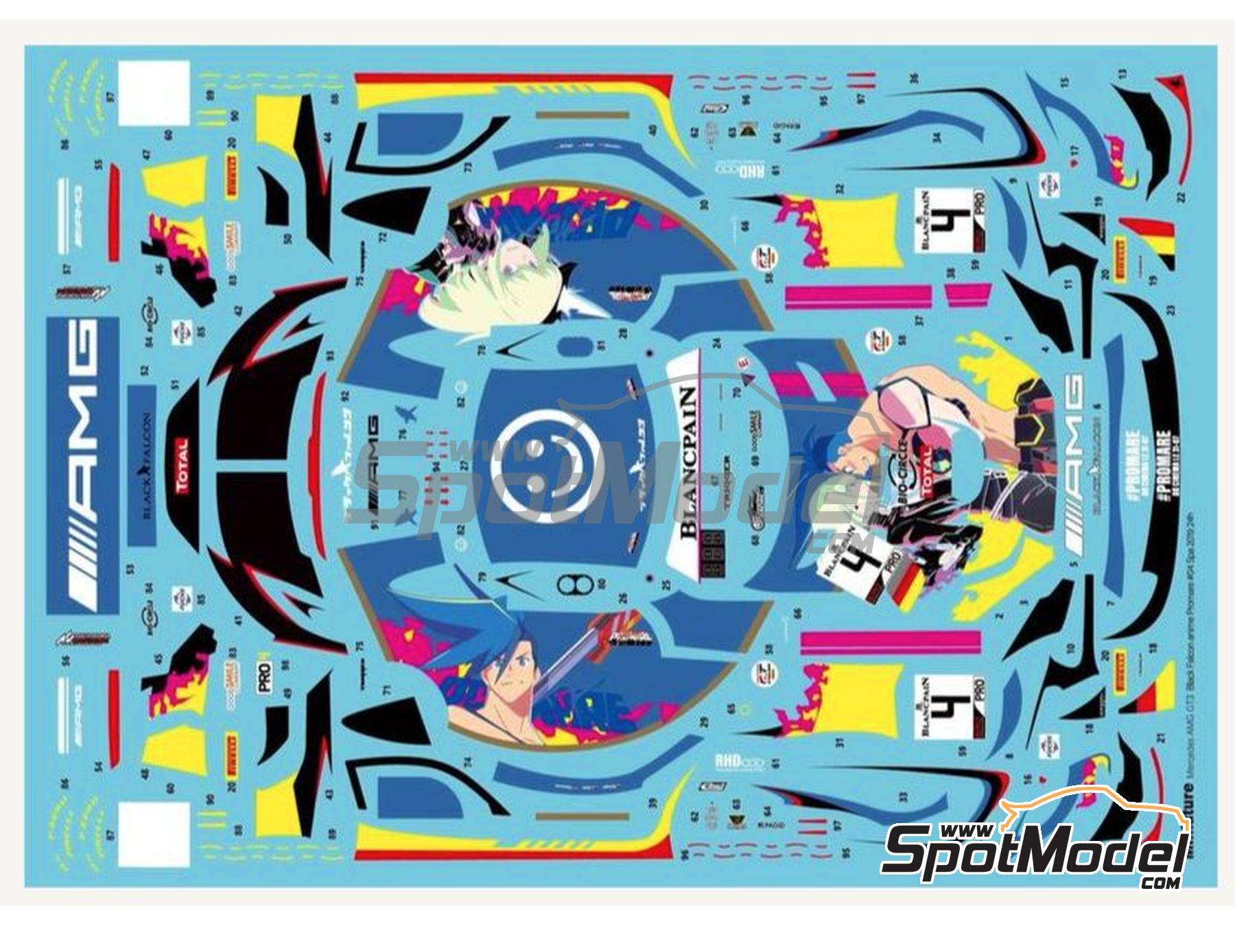 Miniature CS030: Marking / livery 1/24 scale - Mercedes AMG GT3 Black ...