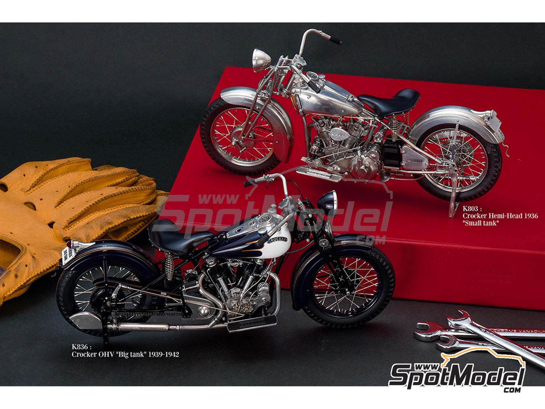 Model Factory Hiro K836: Motorbike scale model kit 1/9 scale - Crocker ...