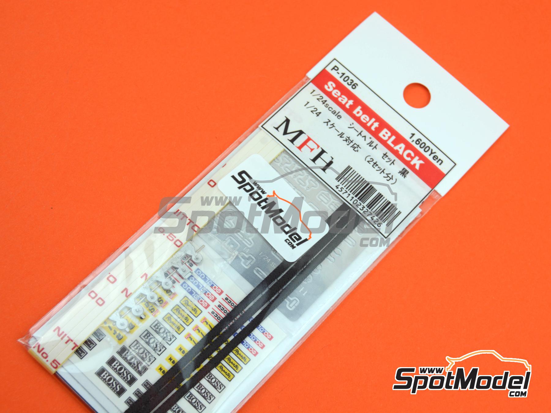 Model Factory Hiro P1036: Seatbelts 1/24 scale - Seat belt set black ...