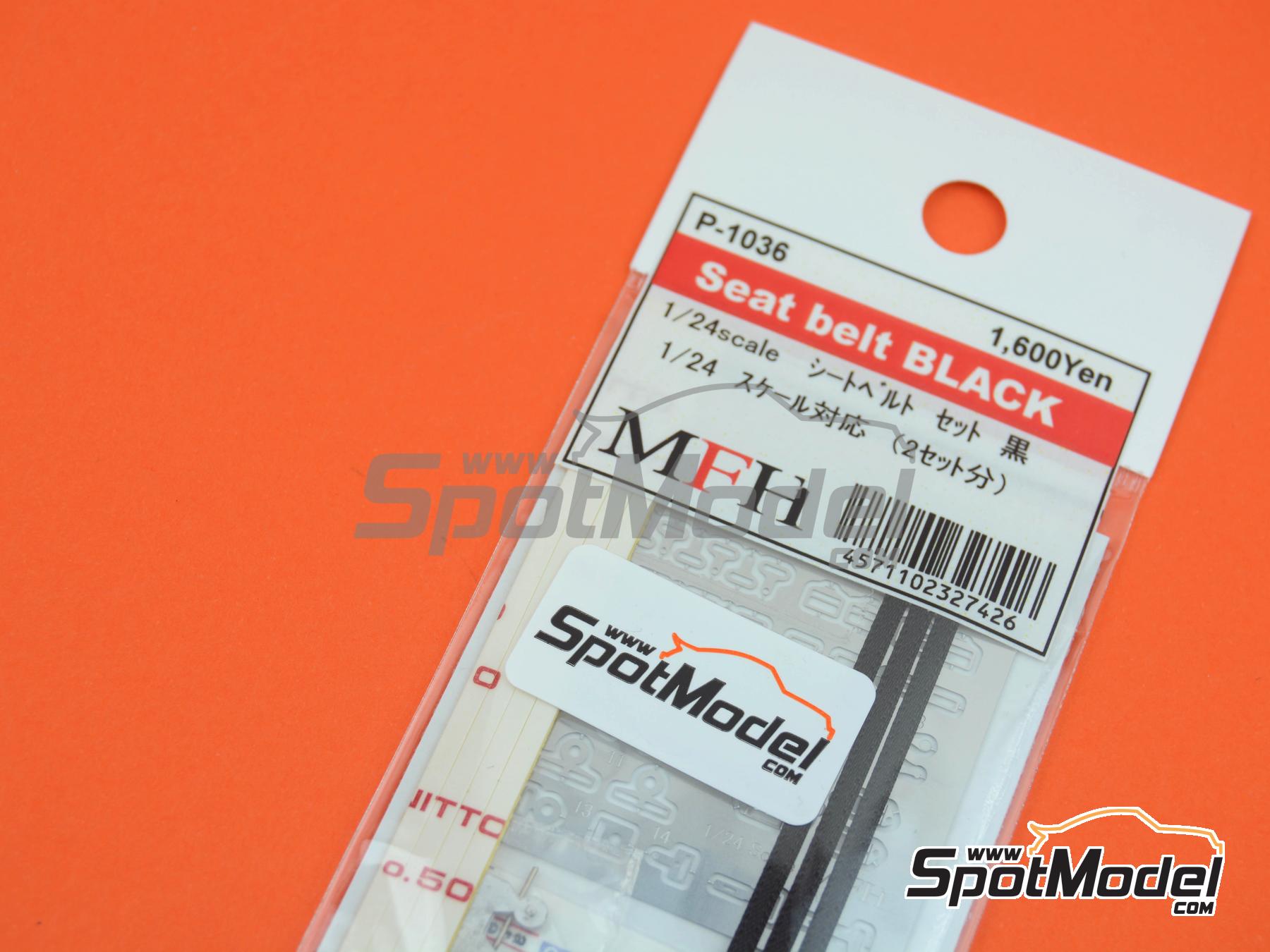 Model Factory Hiro P1036: Seatbelts 1/24 scale - Seat belt set black ...