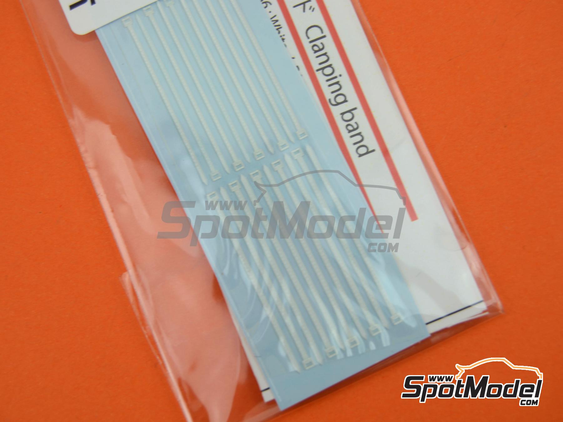 Model Factory Hiro P1086: Clamps 1/12 scale - White zip-tie strap bands ...