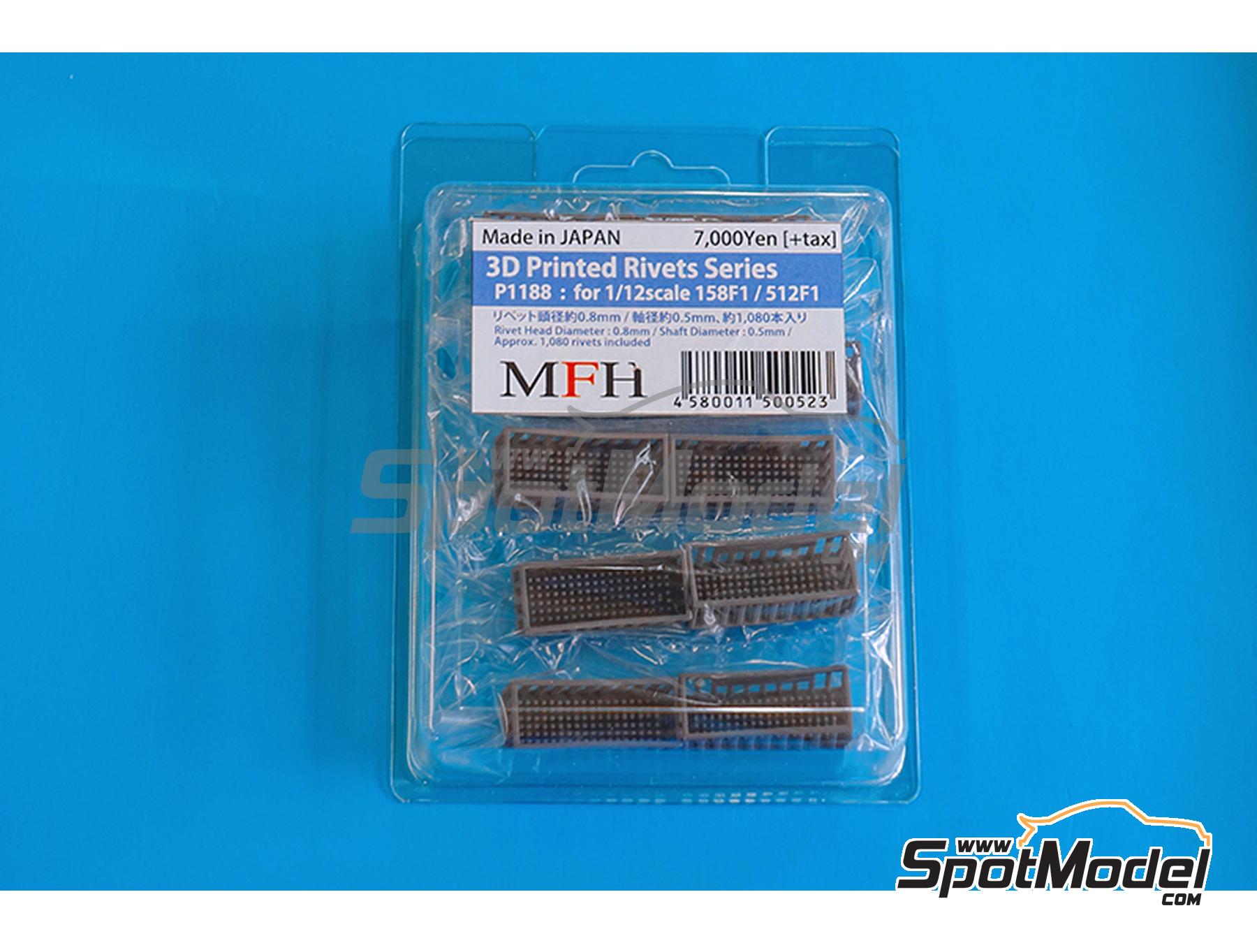 Model Factory Hiro P1188: Rivets 1/12 scale - Ferrari 158F1 / 512F1 ...