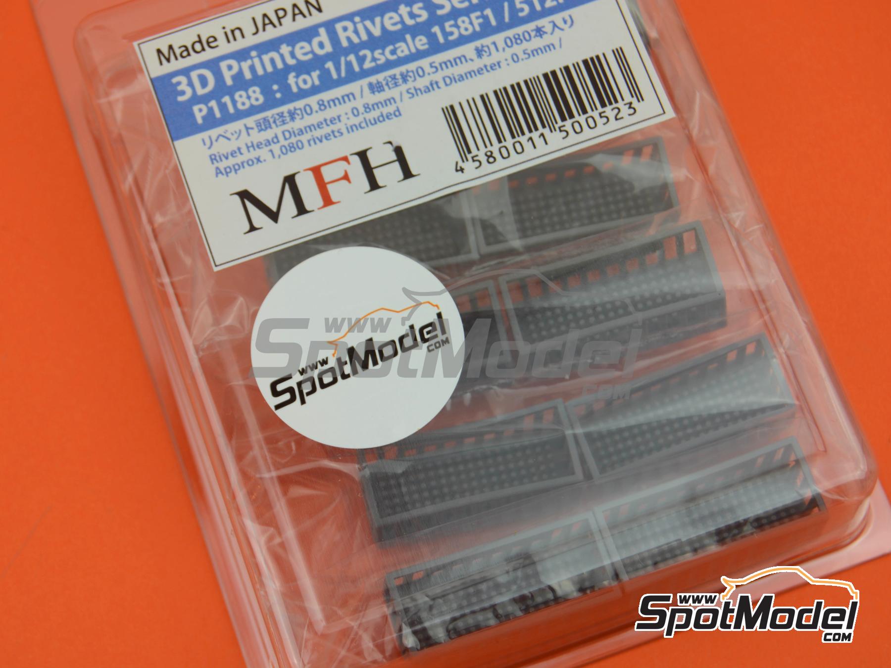 Model Factory Hiro P1188: Rivets 1/12 scale - Ferrari 158F1 / 512F1 ...
