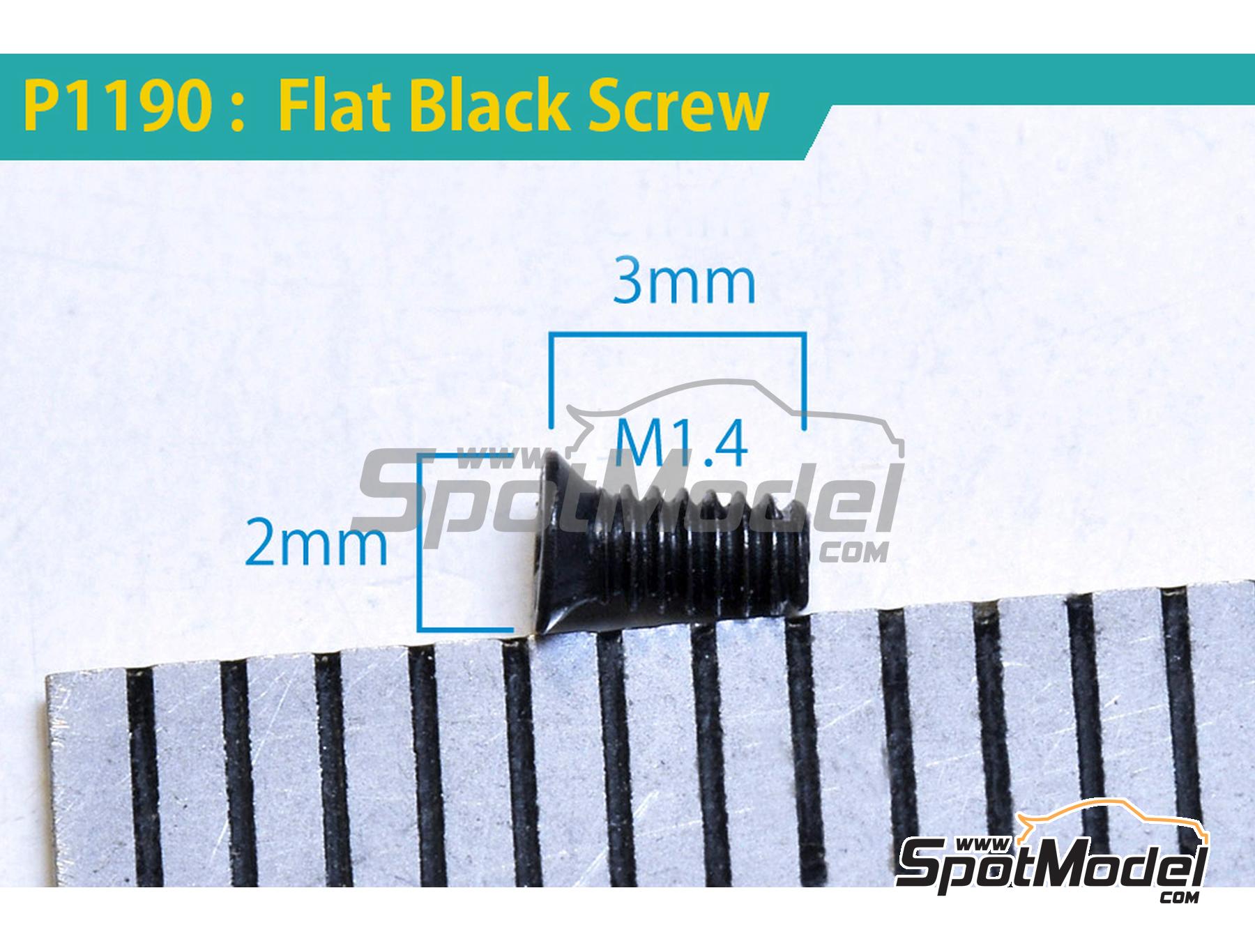 Model Factory Hiro P1190: Fasteners - Flat black micro-screw - 30 units ...