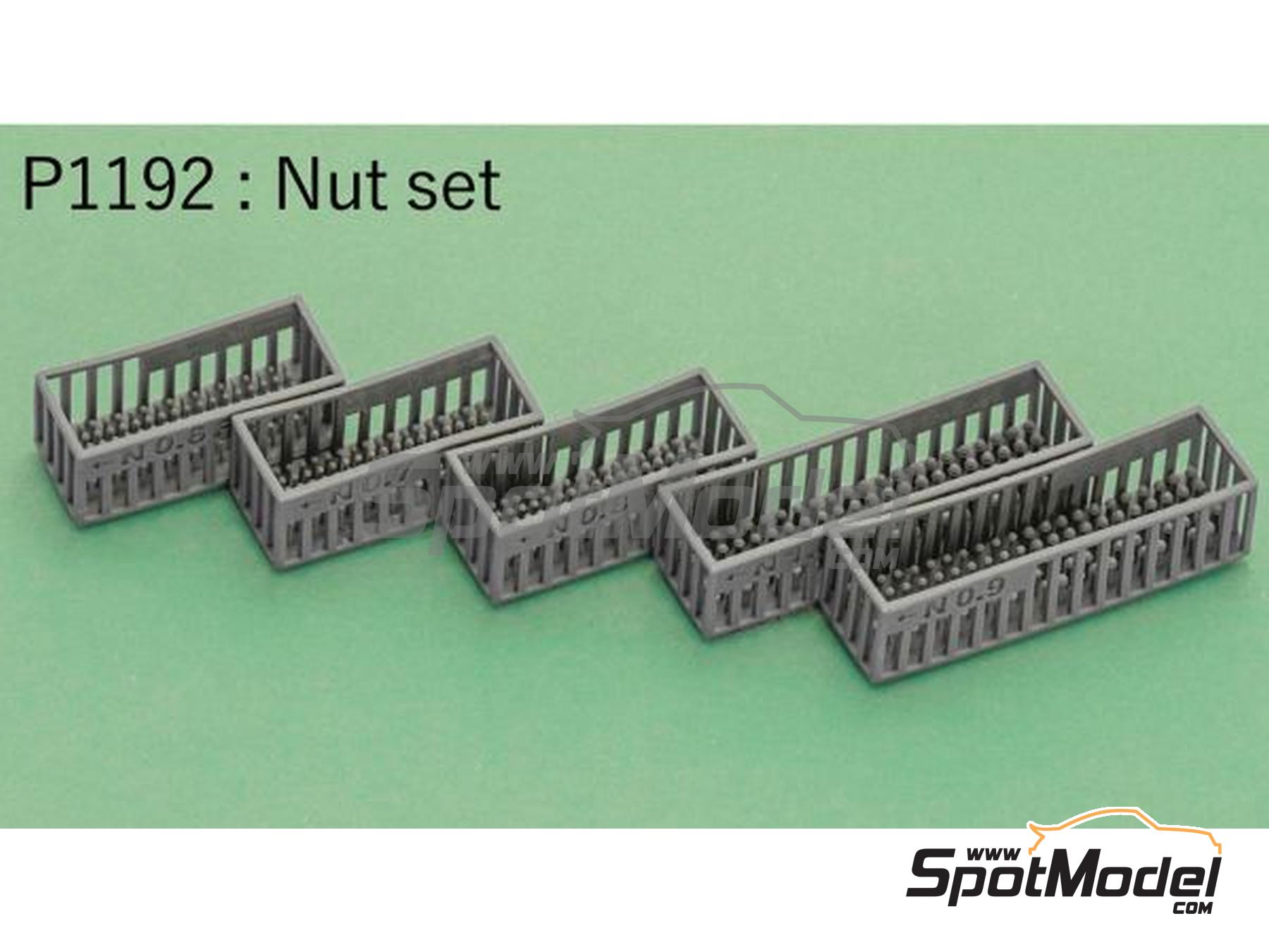 Model Factory Hiro P1192: Fasteners - Bolt with nut set - 500 units ...
