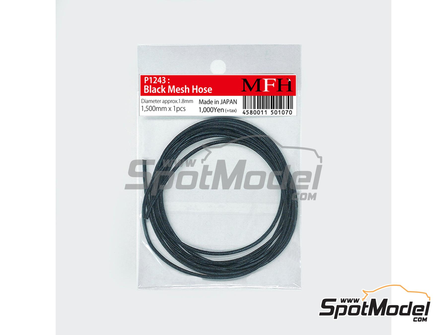 Model Factory Hiro P1243: Pipe - Black Mesh Hose 1.8mm (ref. MFH-P1243 ...