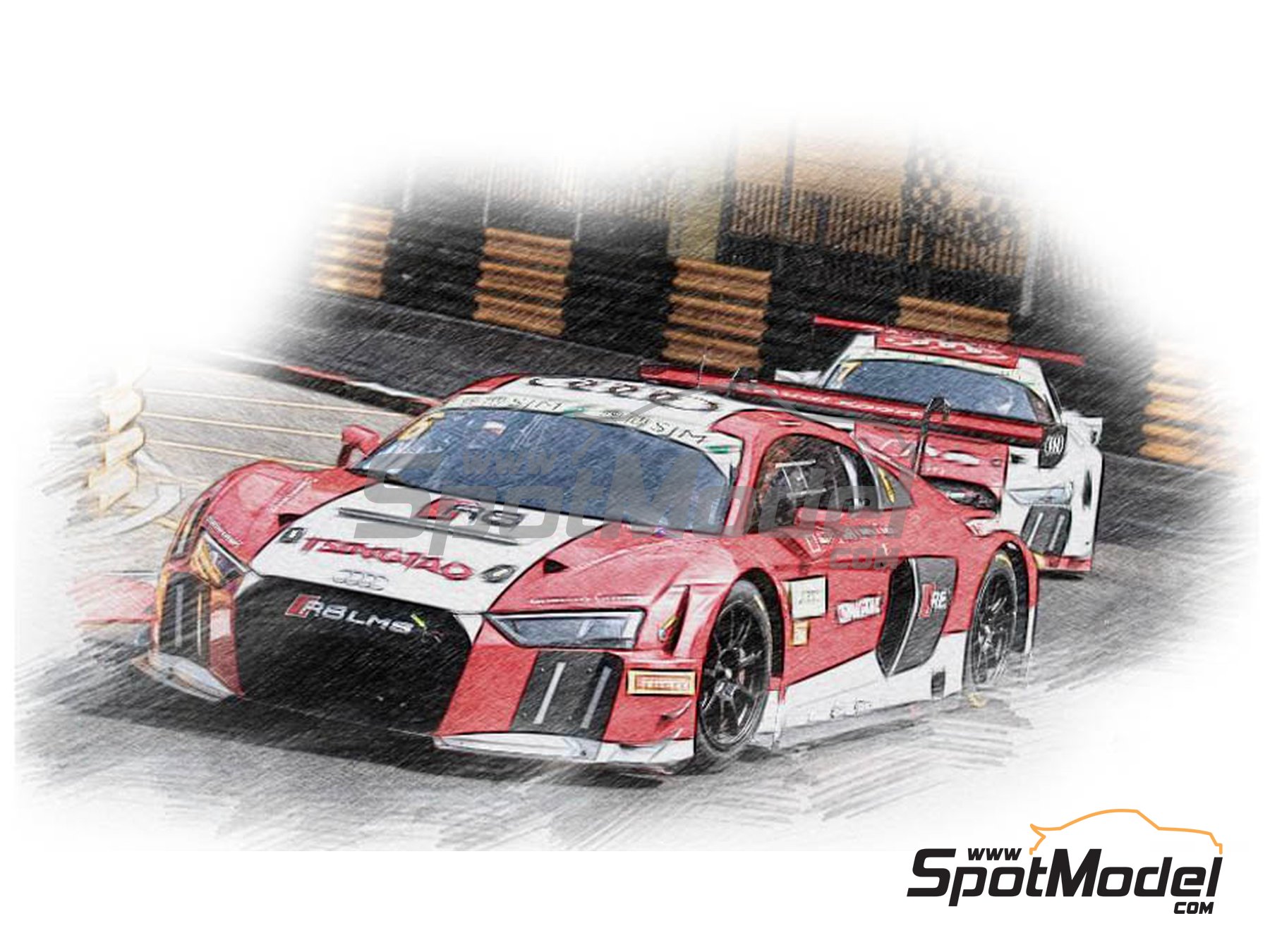 Nunu NU-24024: Car scale model kit 1/24 scale - Audi R8 LMS GT3 Audi Sport Customer Racing Team ...