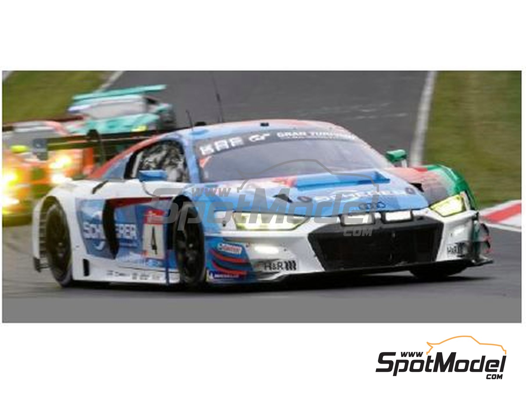 Nunu PN24026: Car scale model kit 1/24 scale - Audi R8 LMS GT3 Evo Phoenix Team sponsored by ...