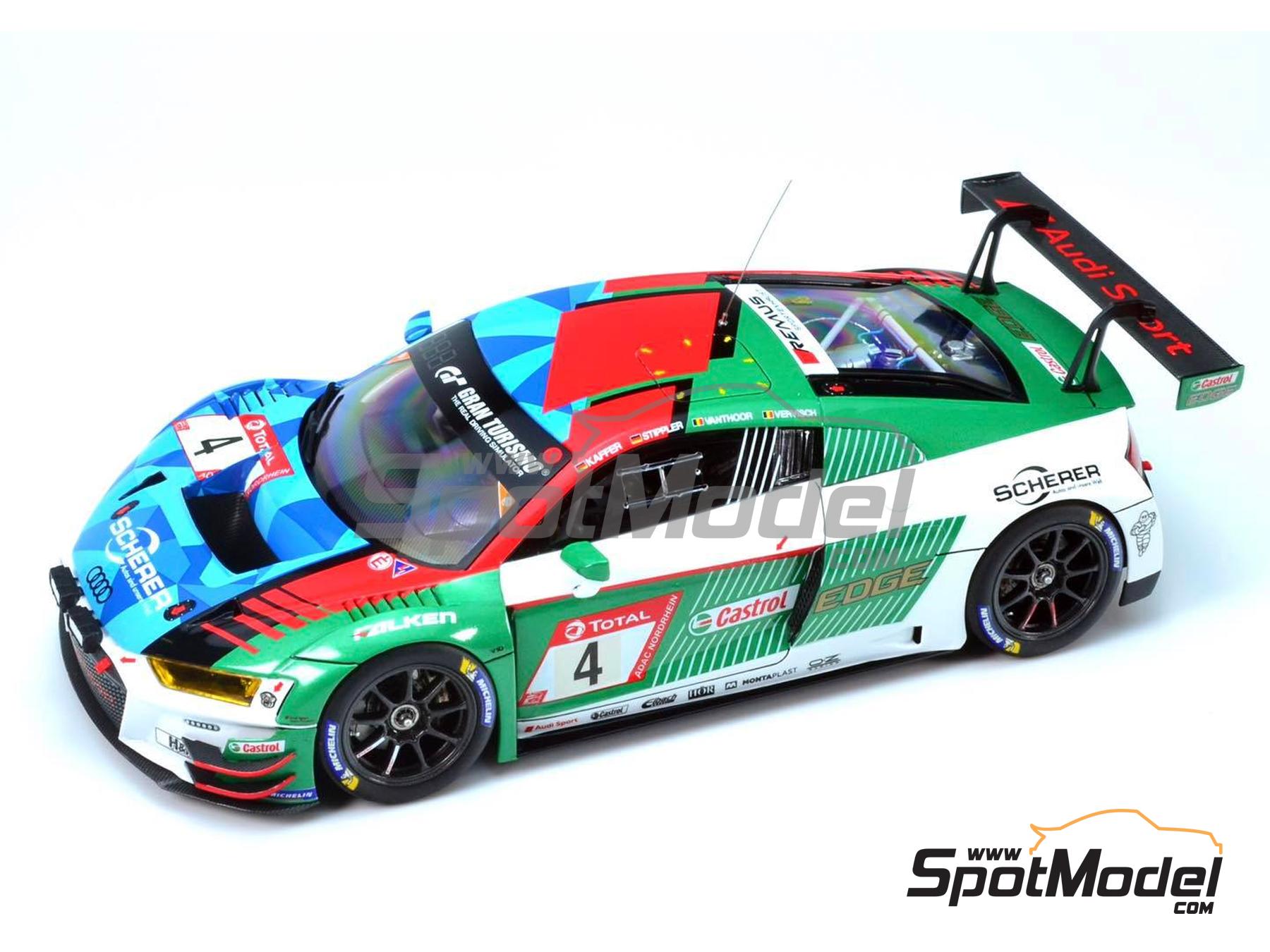 Nunu PN24026: Car scale model kit 1/24 scale - Audi R8 LMS GT3 Evo Phoenix Team sponsored by ...