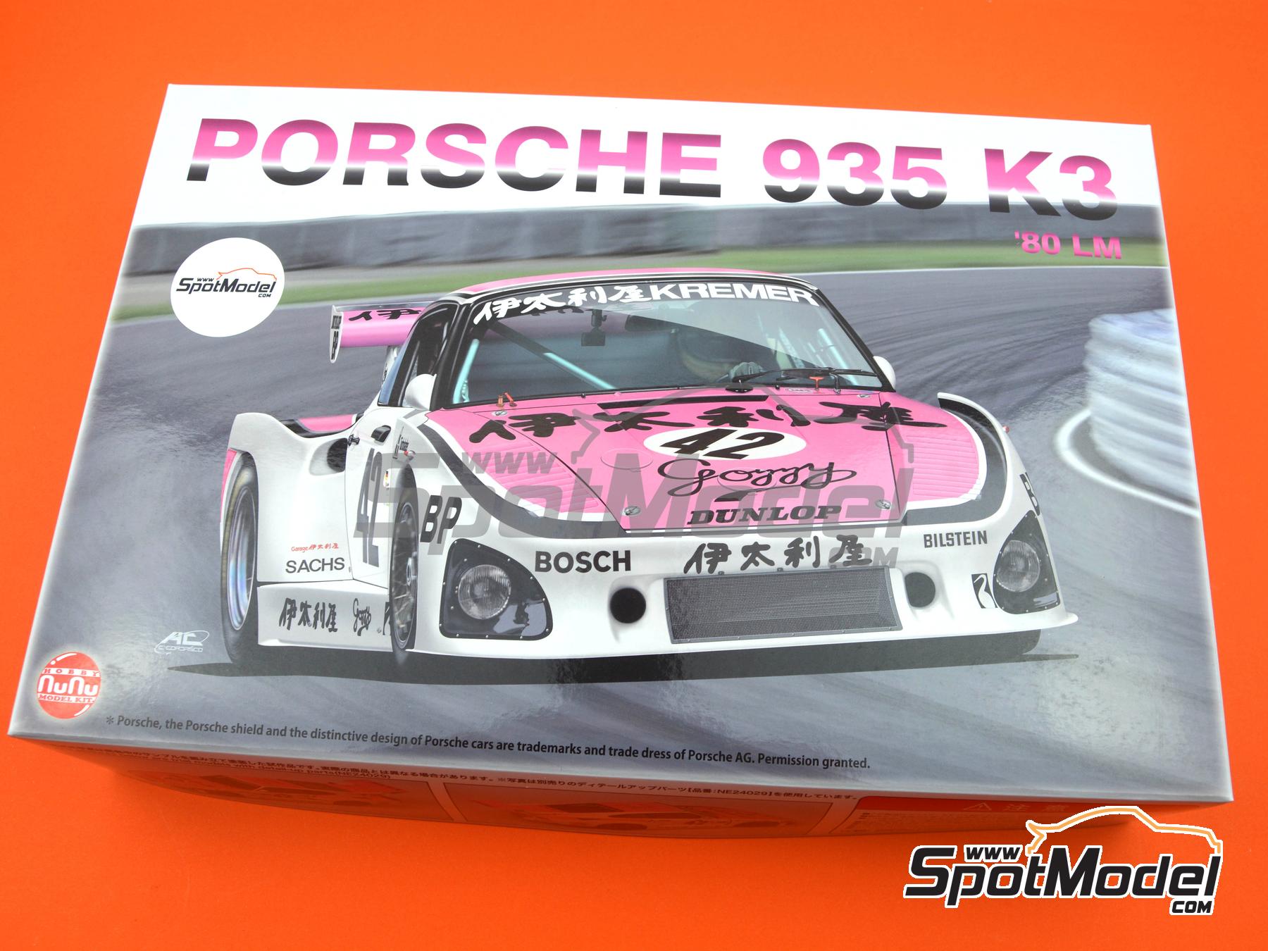 Nunu PN24029: Car scale model kit 1/24 scale - Porsche Kremer 935 K3 ...