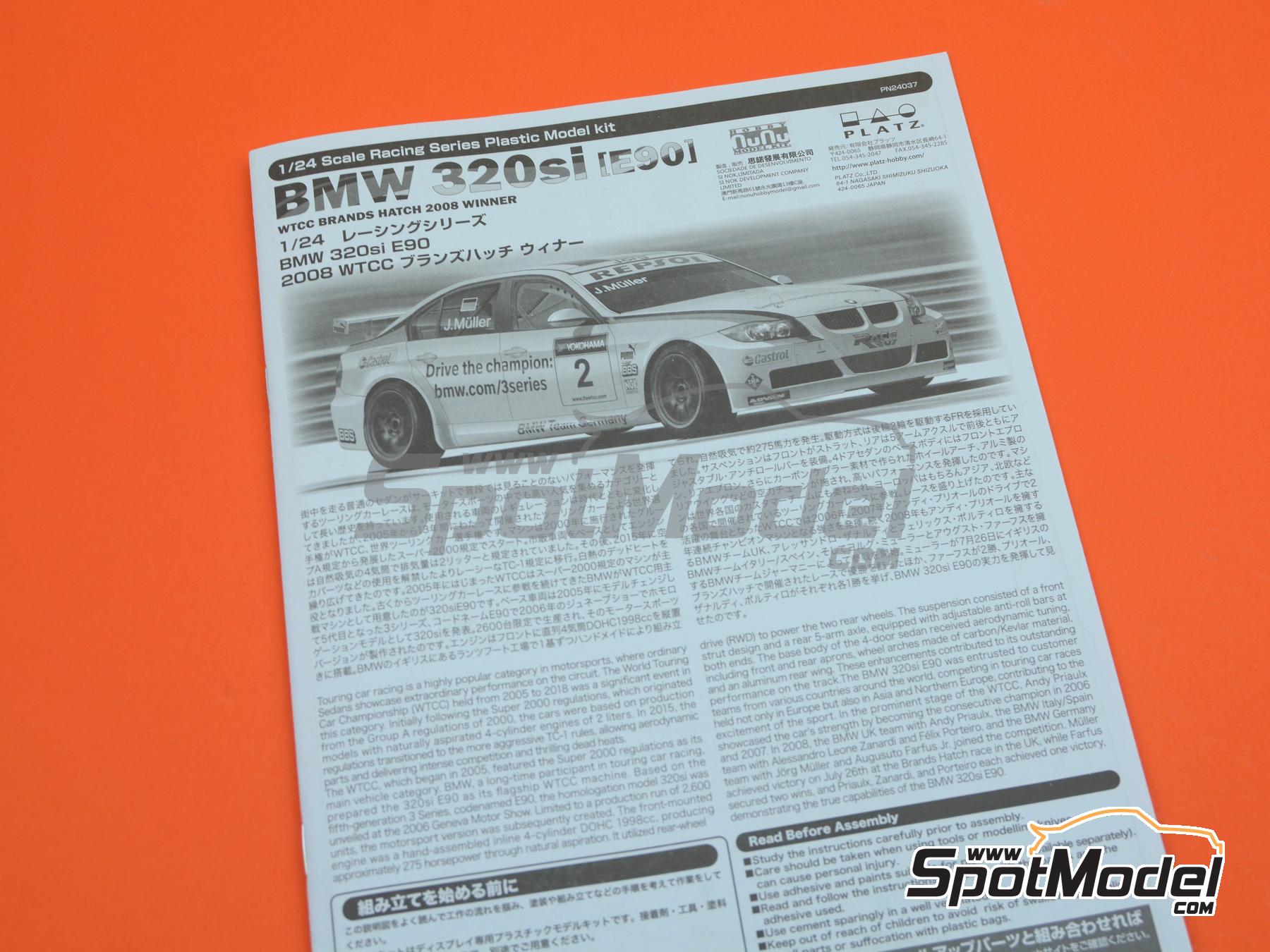 Nunu PN24037: Car scale model kit 1/24 scale - BMW 320si E90 BMW ...