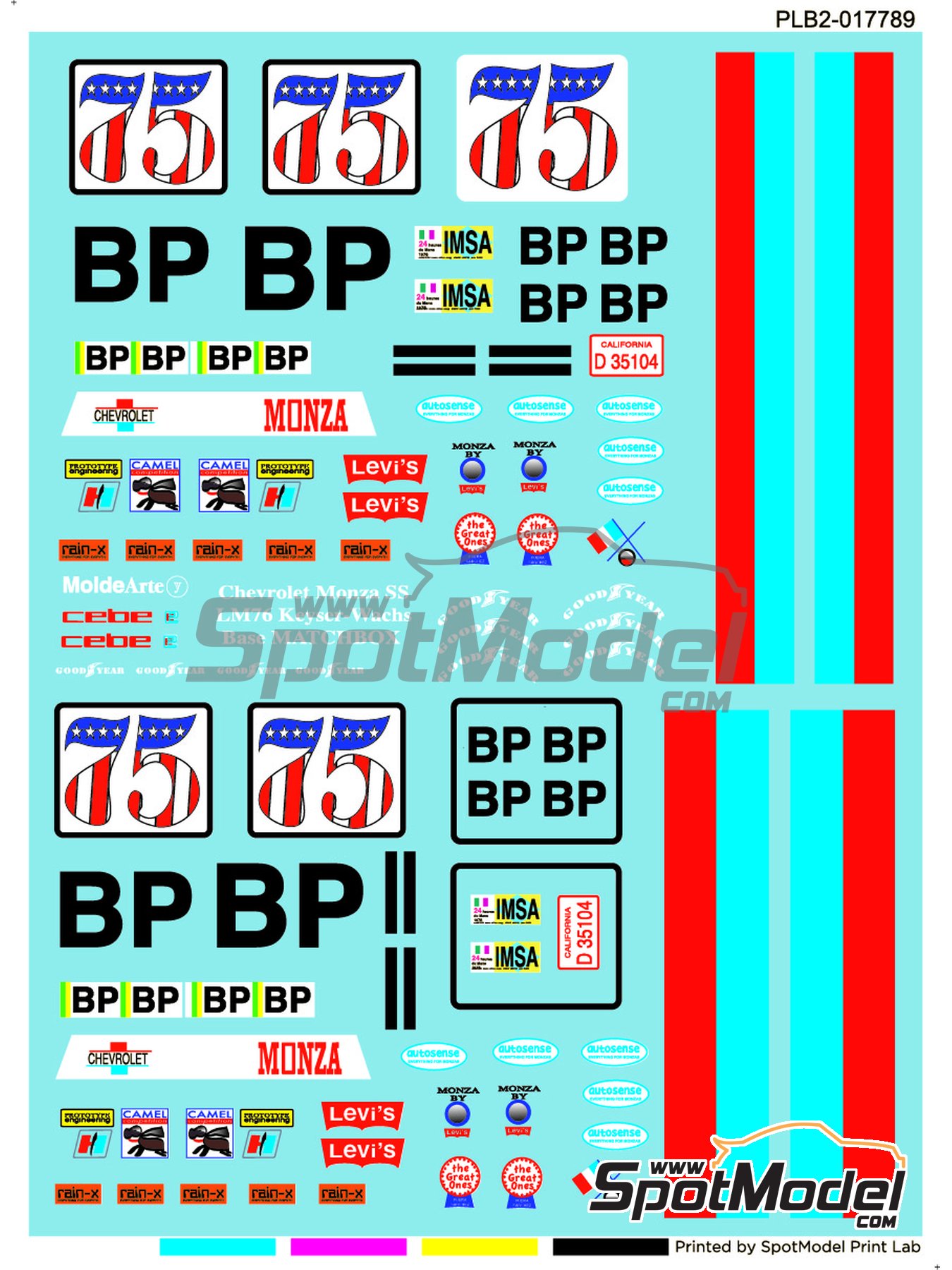 Print Lab Decals PLB2-017789: Marking / livery 1/24 scale - Chevrolet ...