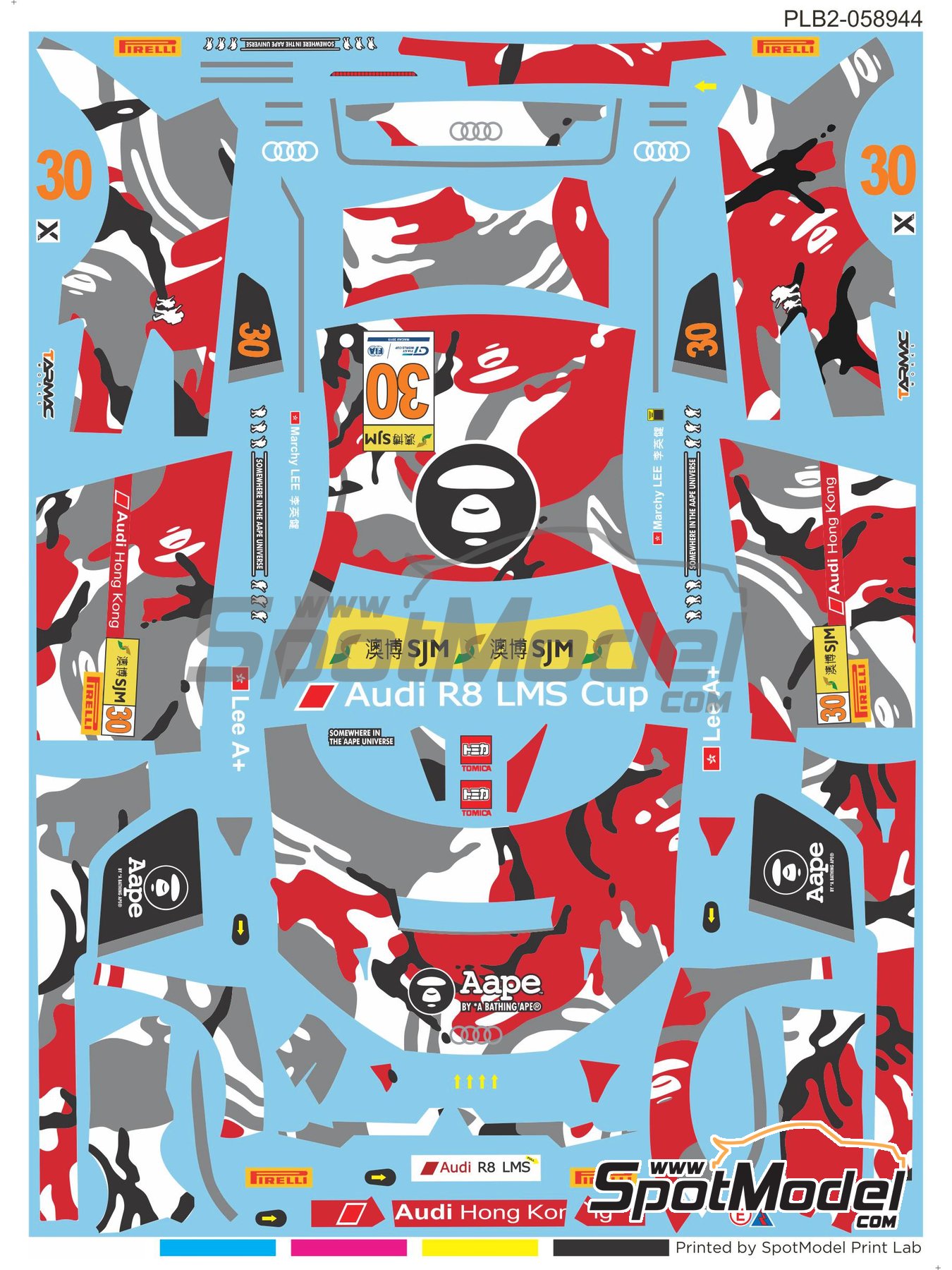 Print Lab Decals PLB2-058944: Marking / livery 1/27 scale - Audi R8 LMS ...